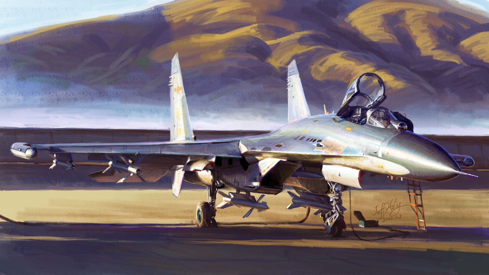 ArtStation - A simple practice: PLA J-11A (Su-27)