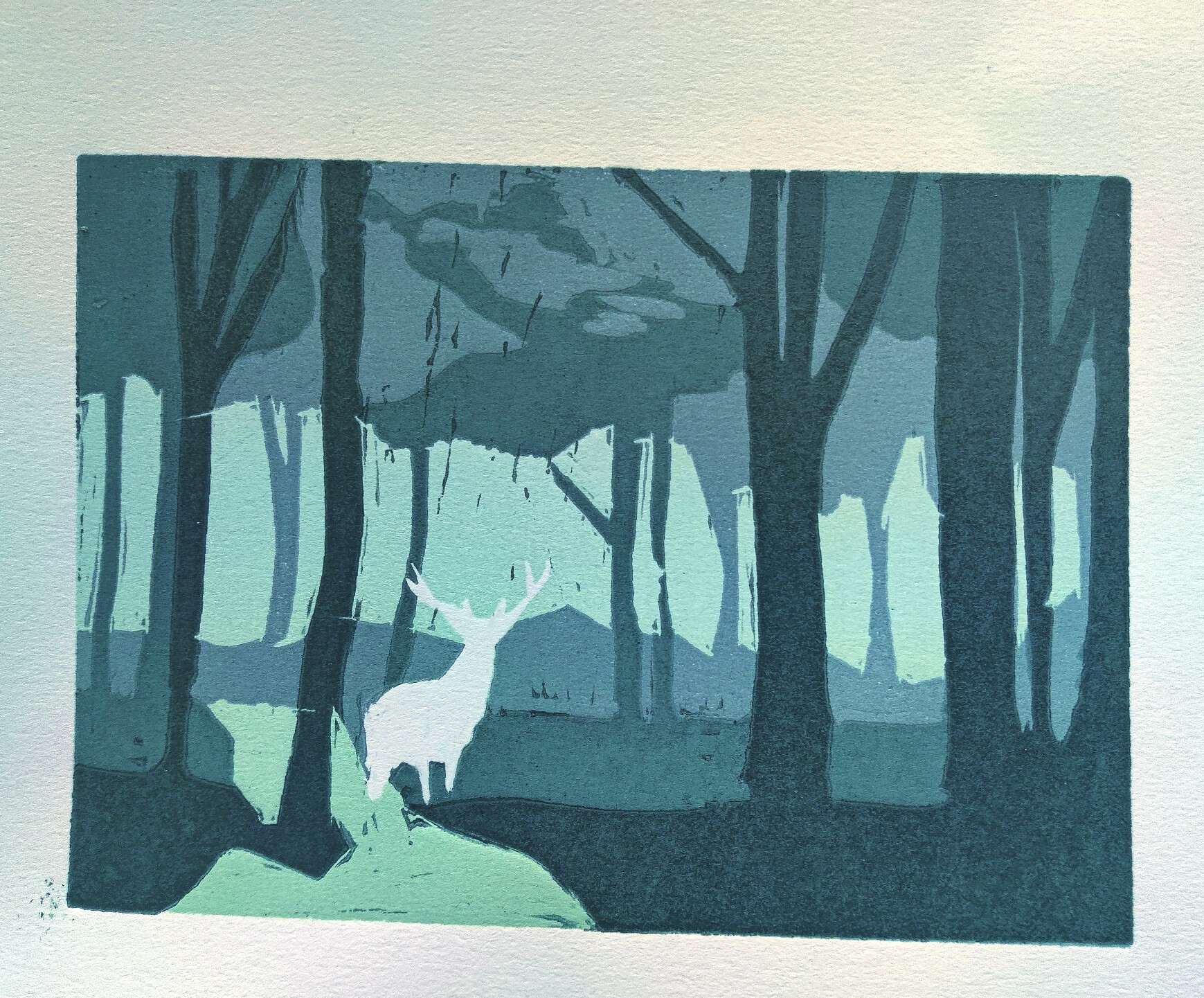 ArtStation - White Stag Ink Print