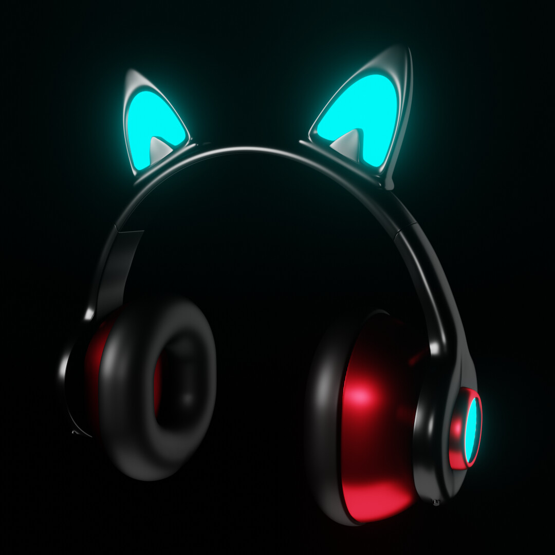 ArtStation - RGB Cat Headphones