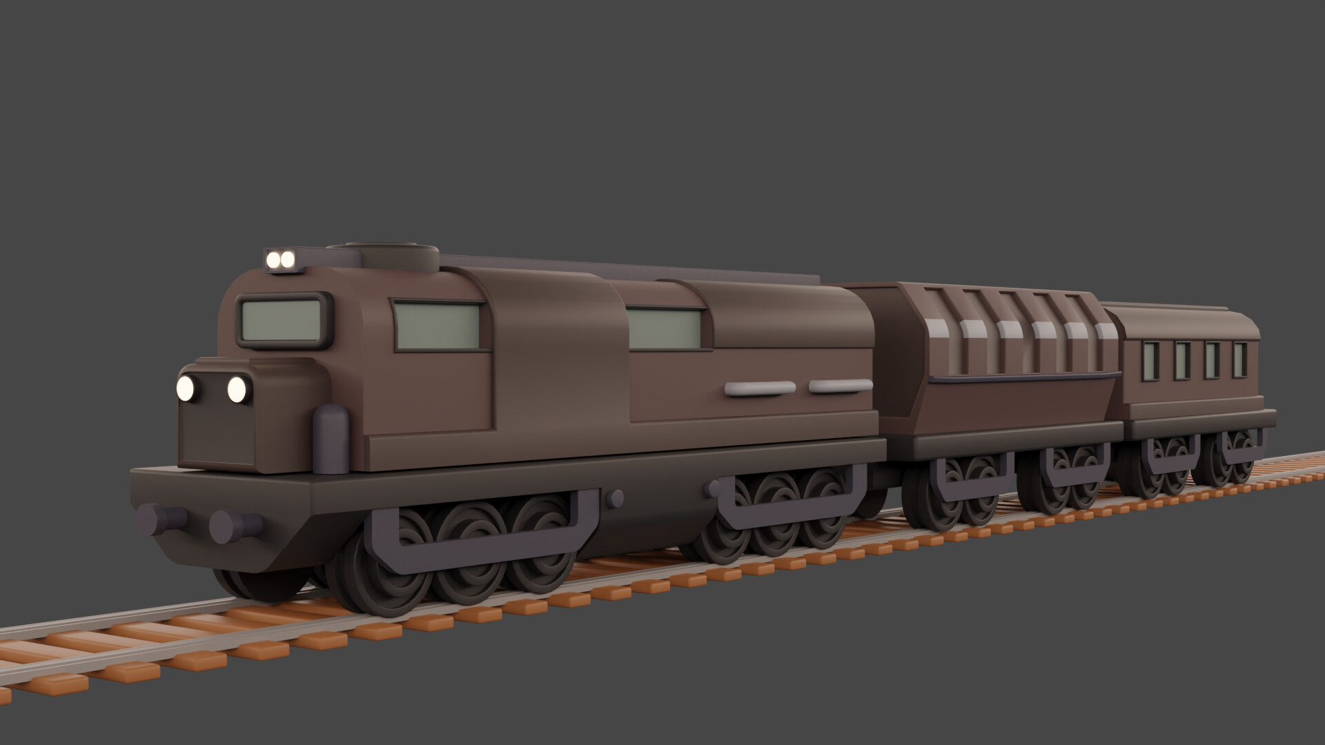 ArtStation - Stylized 3D Train Model