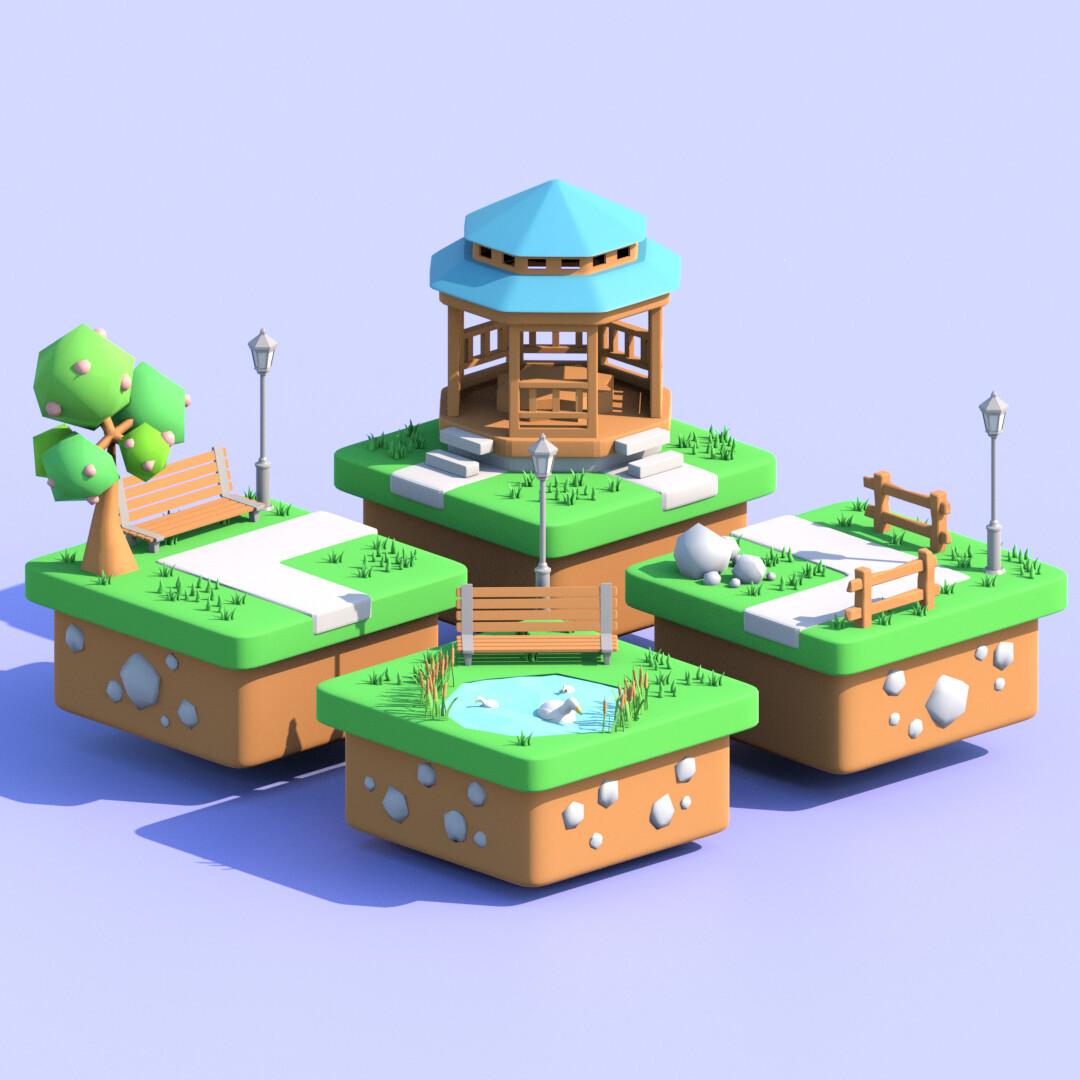 ArtStation - Low Poly Park