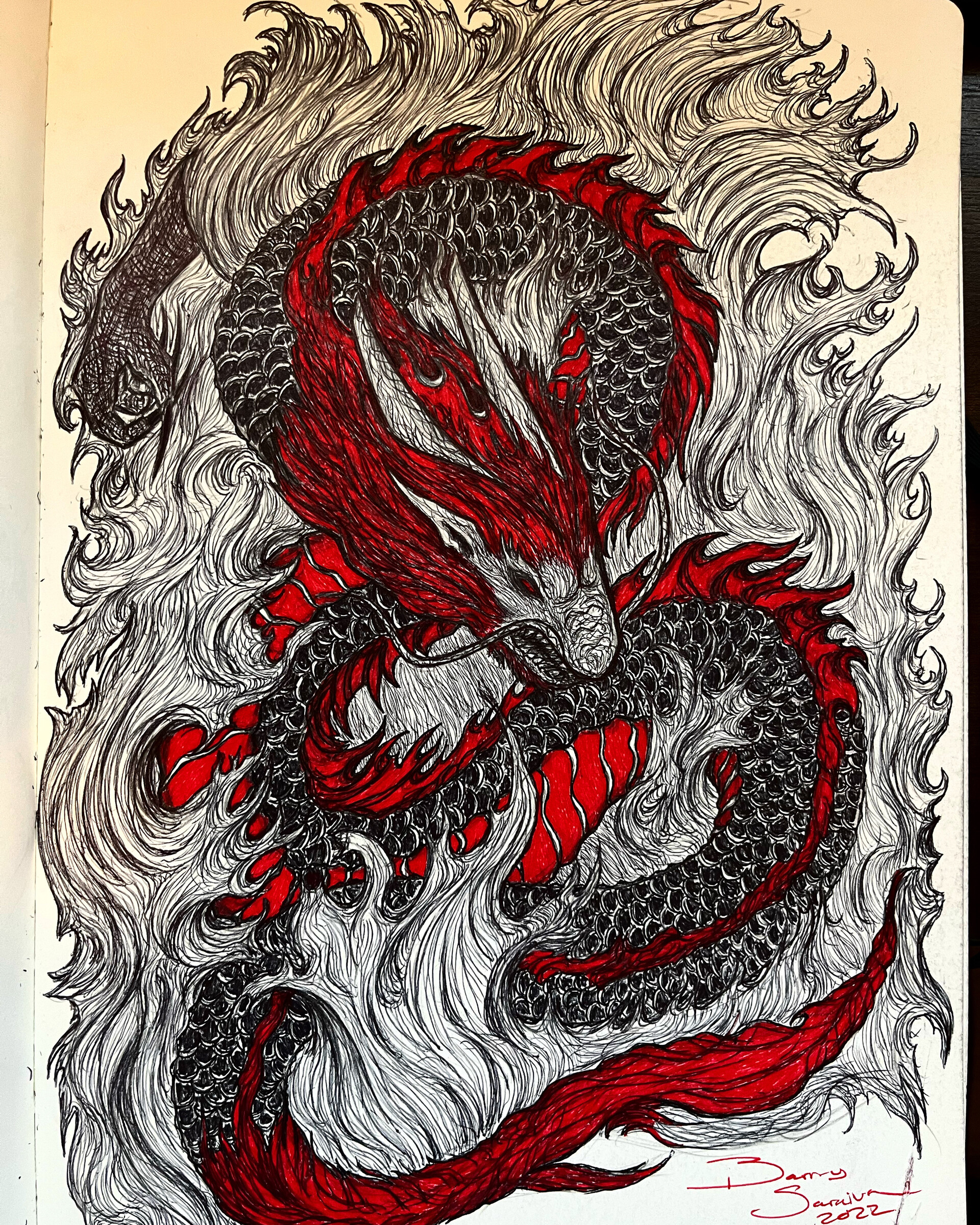 ArtStation - Traditional Japanese Dragon