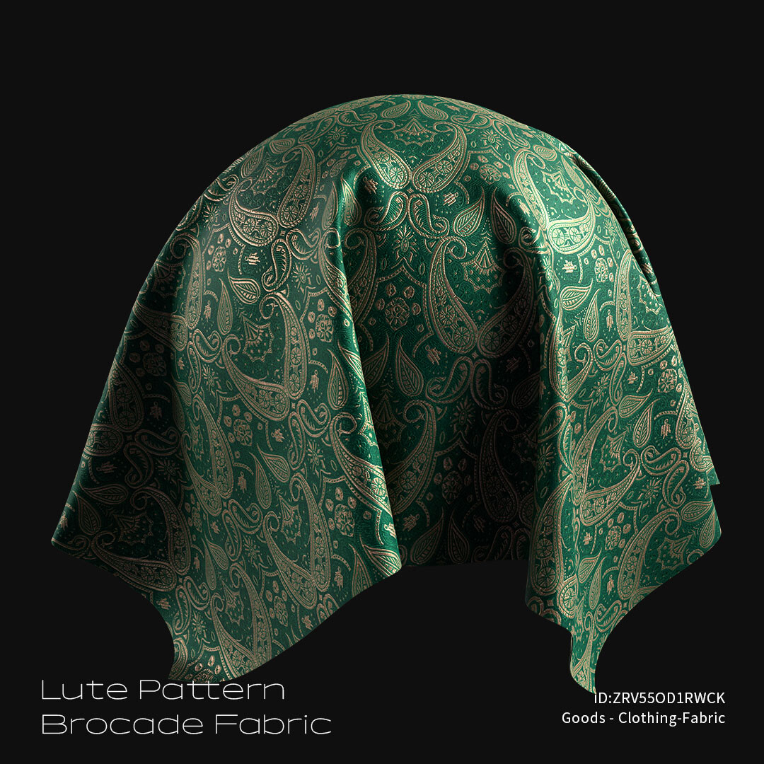 ArtStation - Lute Pattern Brocade Fabric