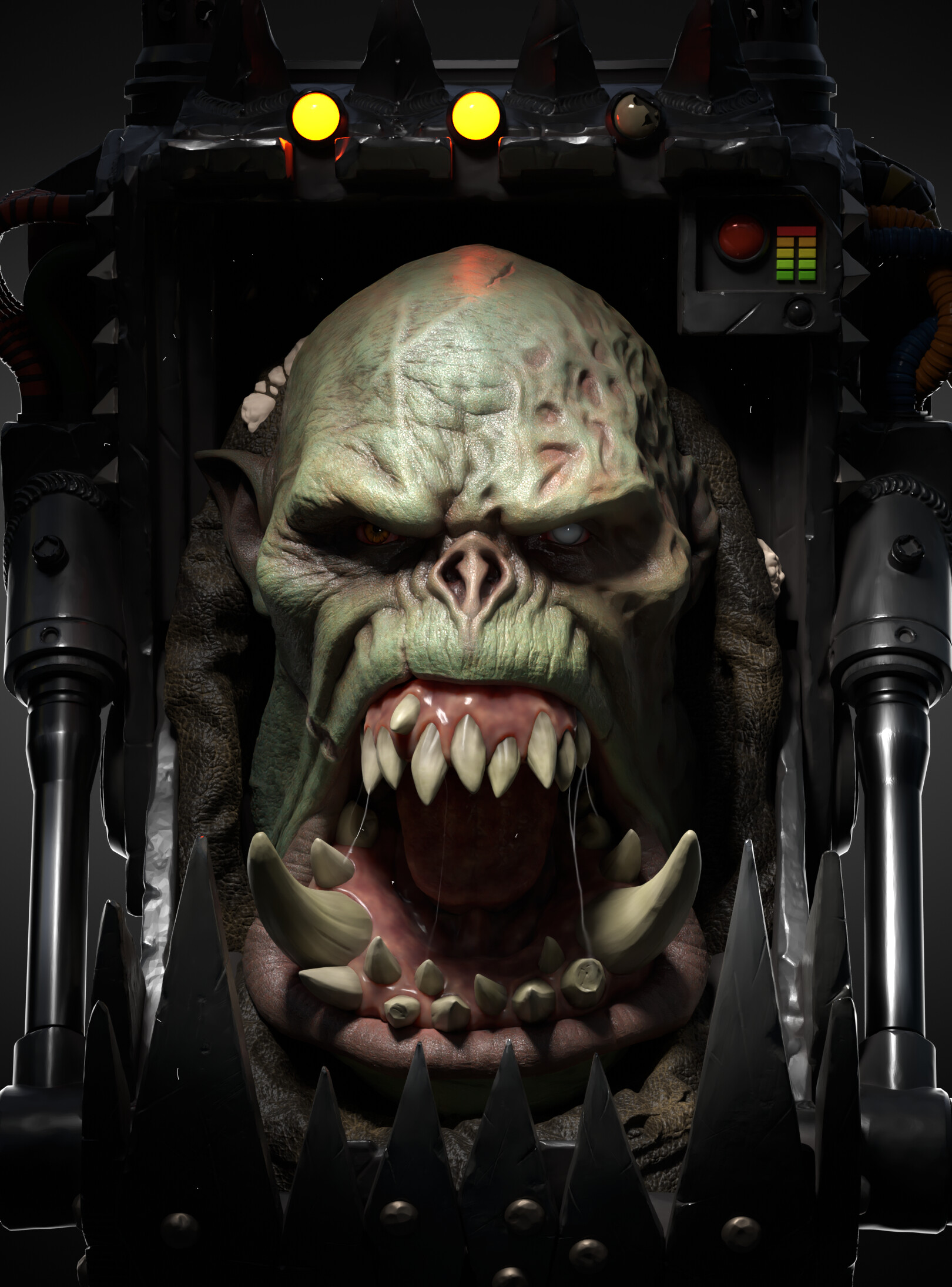 ArtStation - Orc of the "Black Bones" clan. Rerender