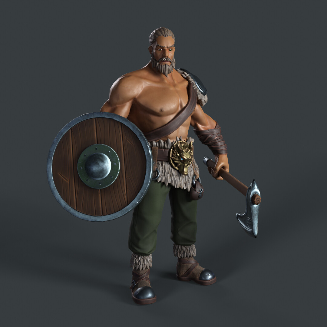 ArtStation - Stylized Viking. Game ready model.