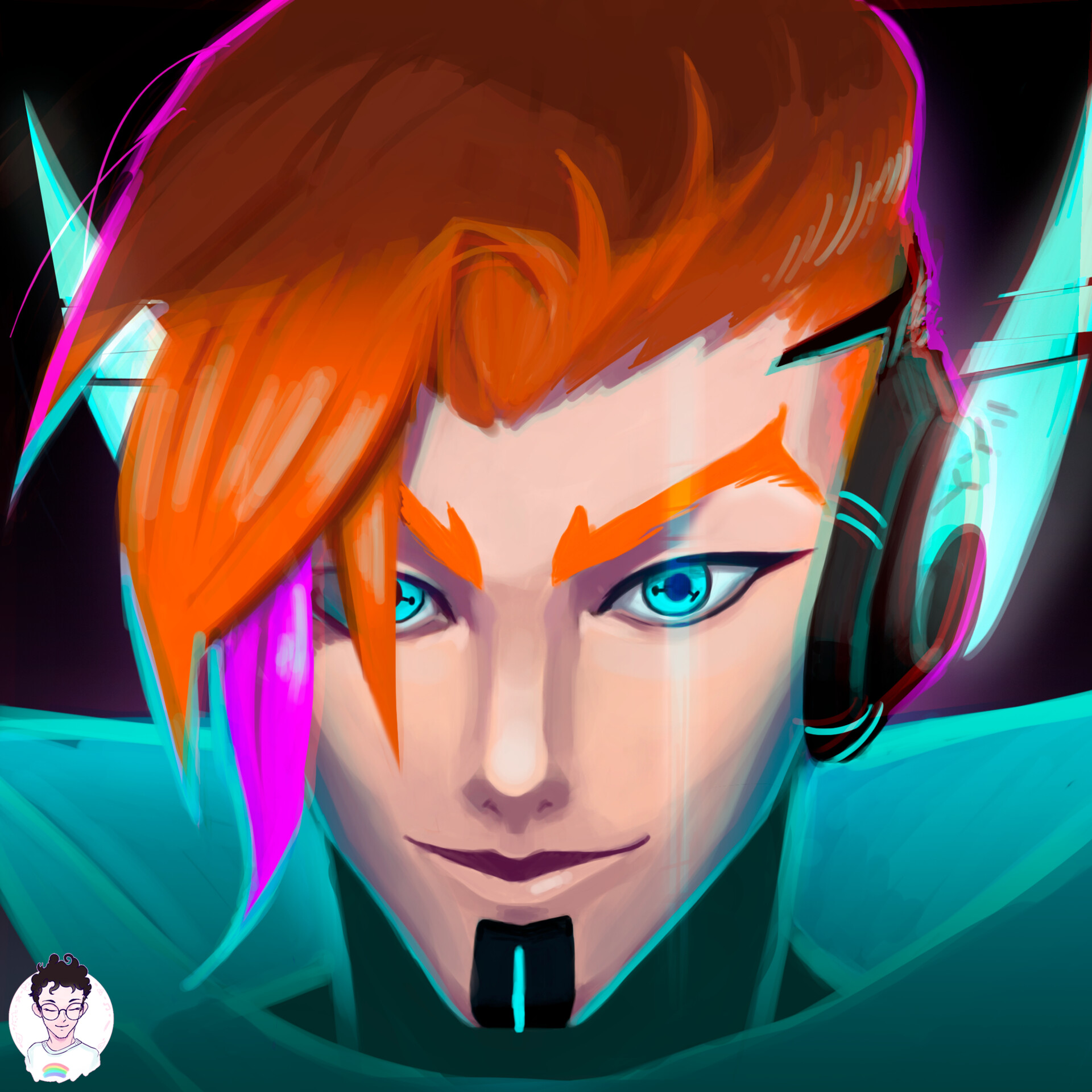 ArtStation - Concept Fan Art - Rakan Cyberpop Icon