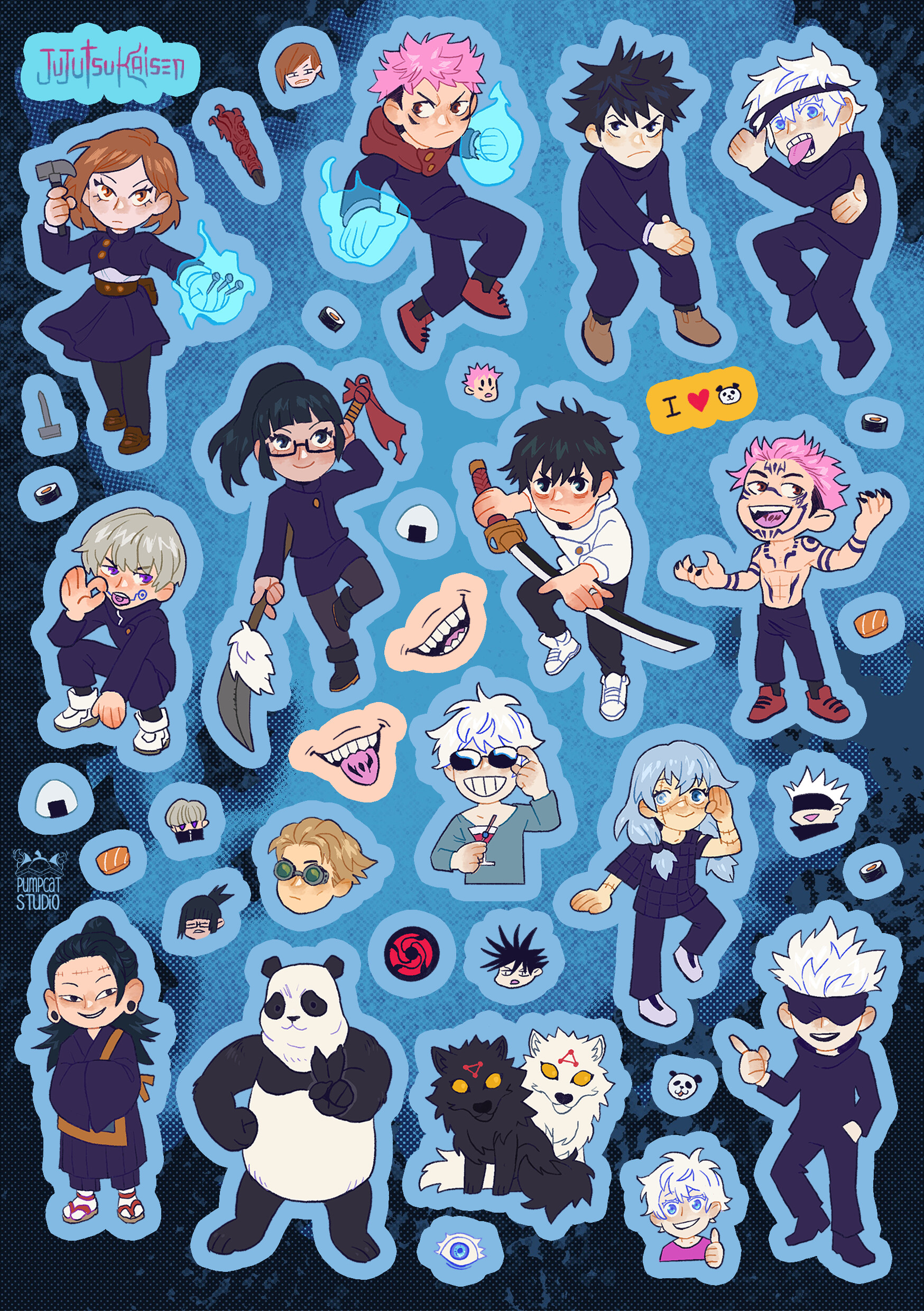 ArtStation - JUJUTSU KAISEN sticker sheet
