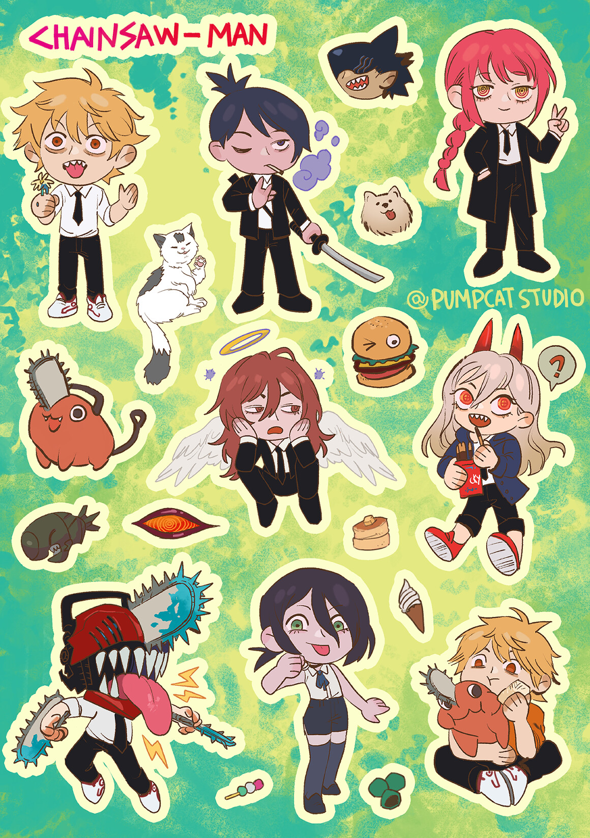 ArtStation - CHAINSAW MAN sticker sheet