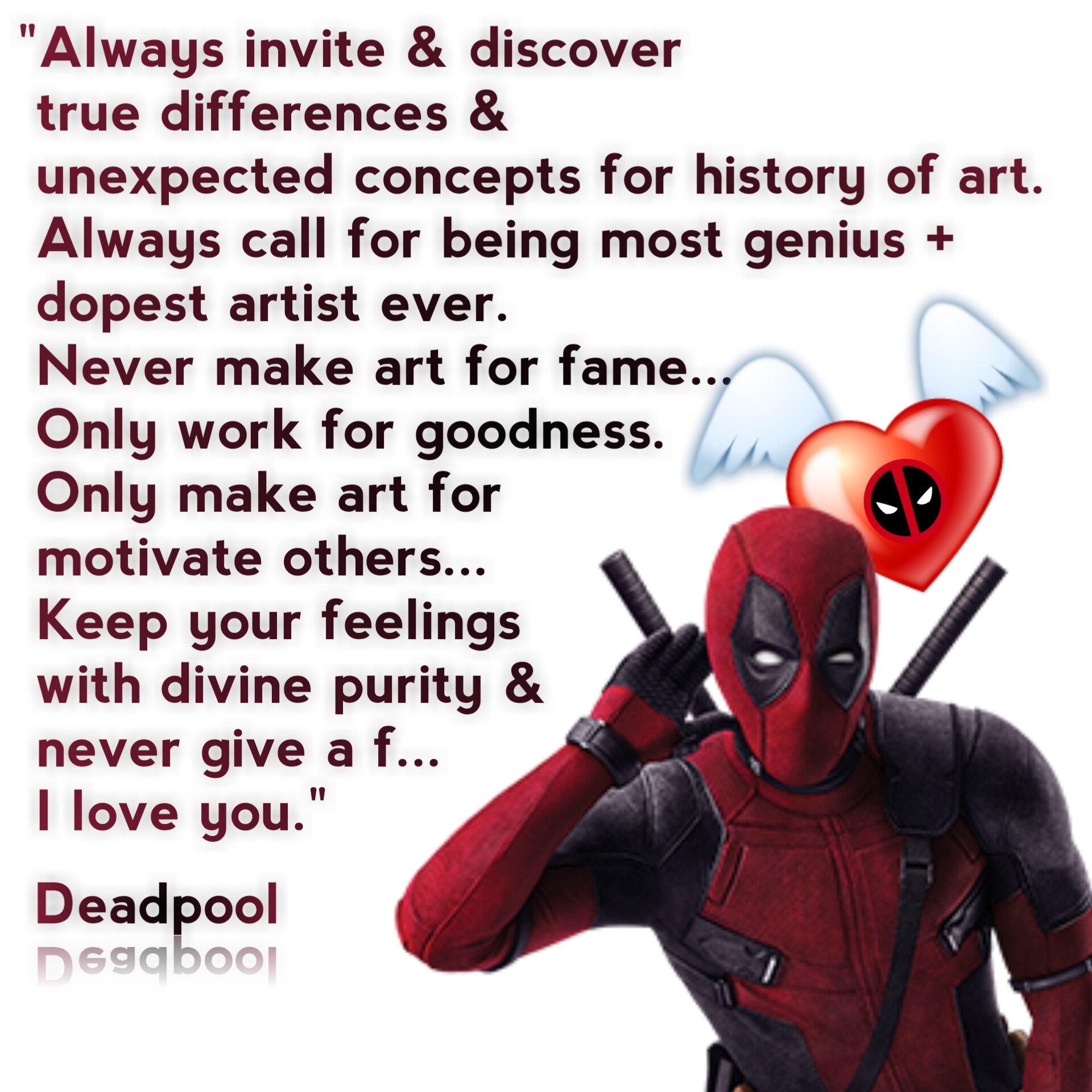 ArtStation - Divine advice to artists by Deadpool