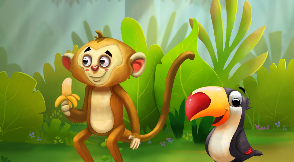 ArtStation - Monkey and Birdie Game Art