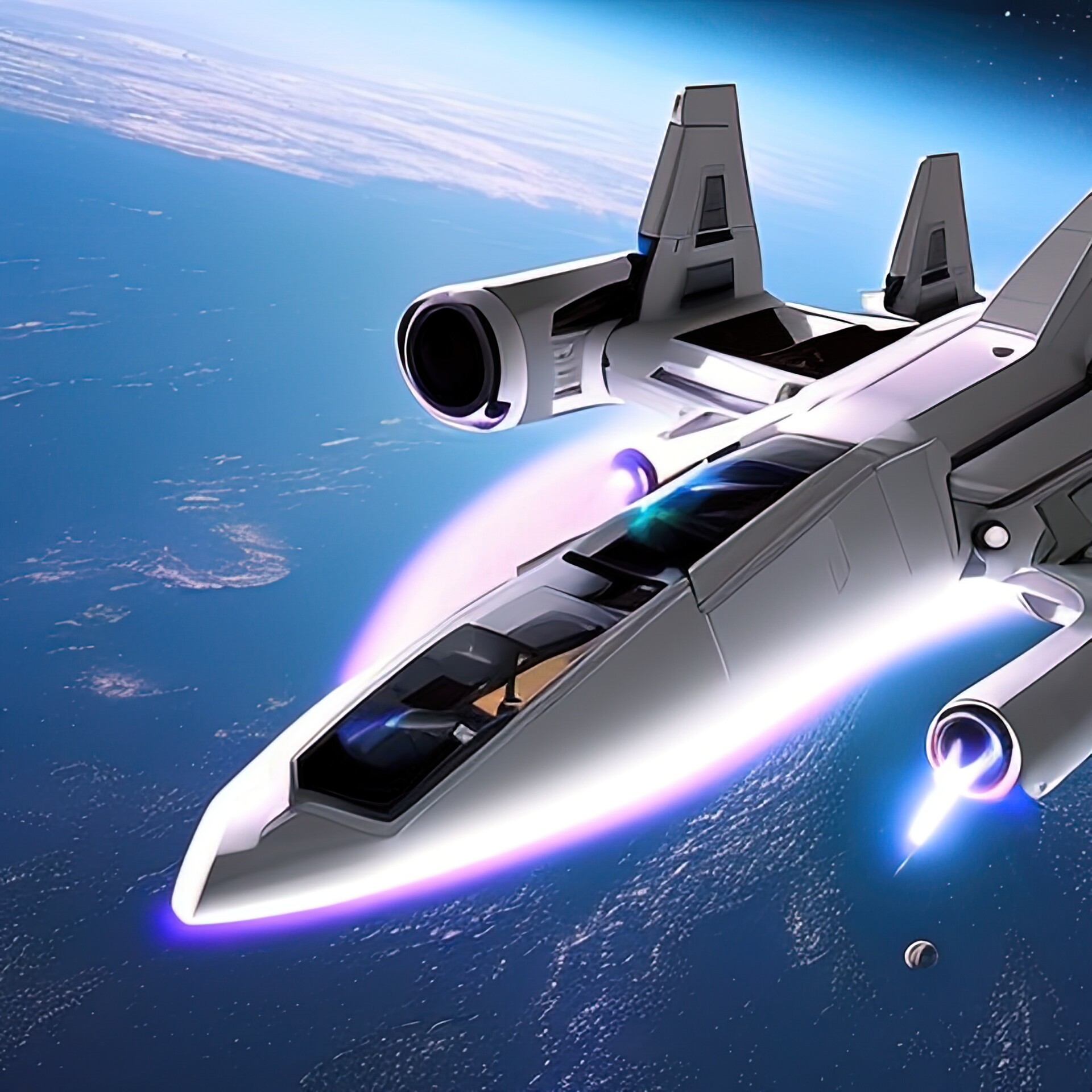 ArtStation - Spaceship flying in space - generative ai