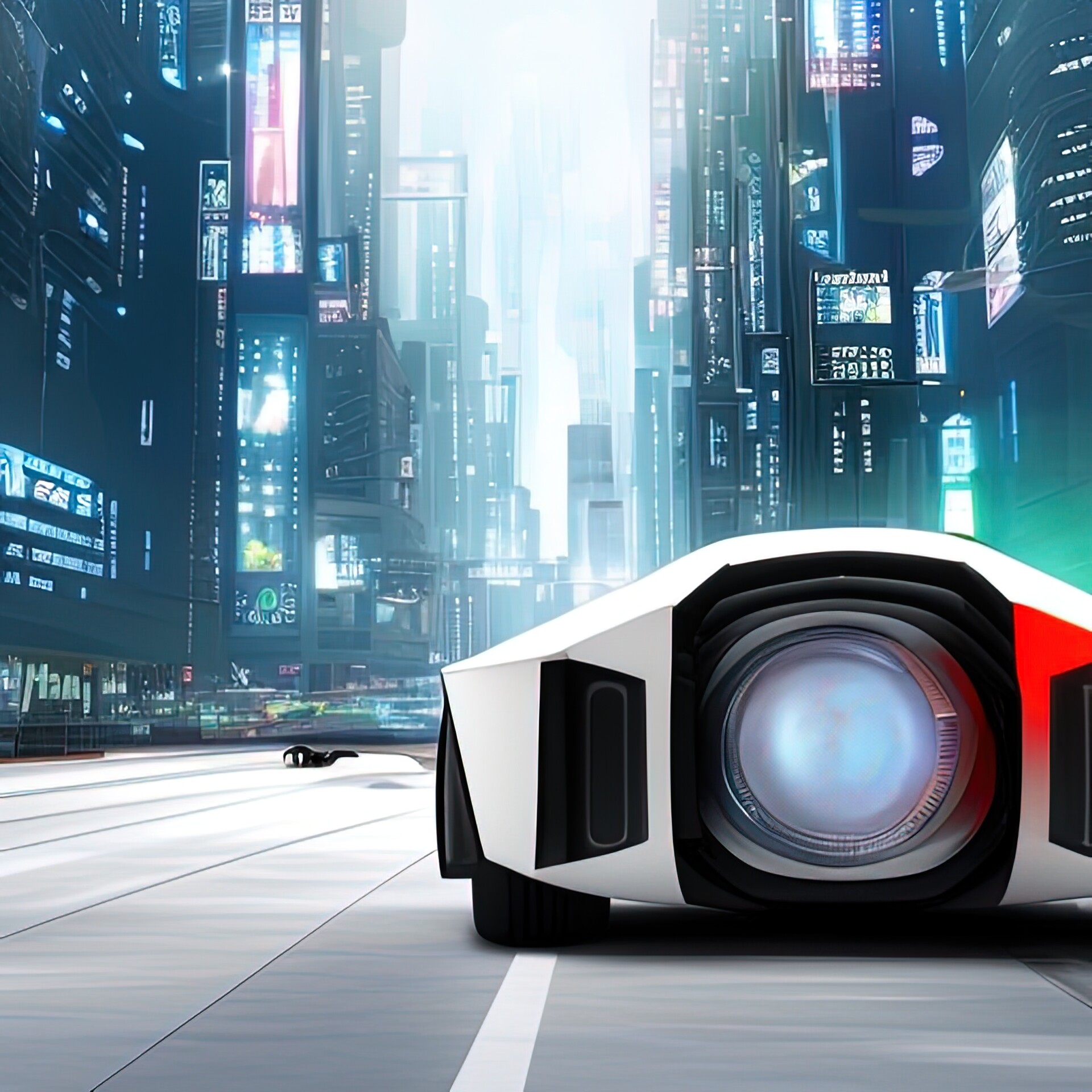 ArtStation - Futuristic car in city - generative ai