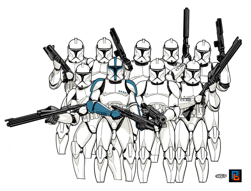 free printable clone trooper coloring pages