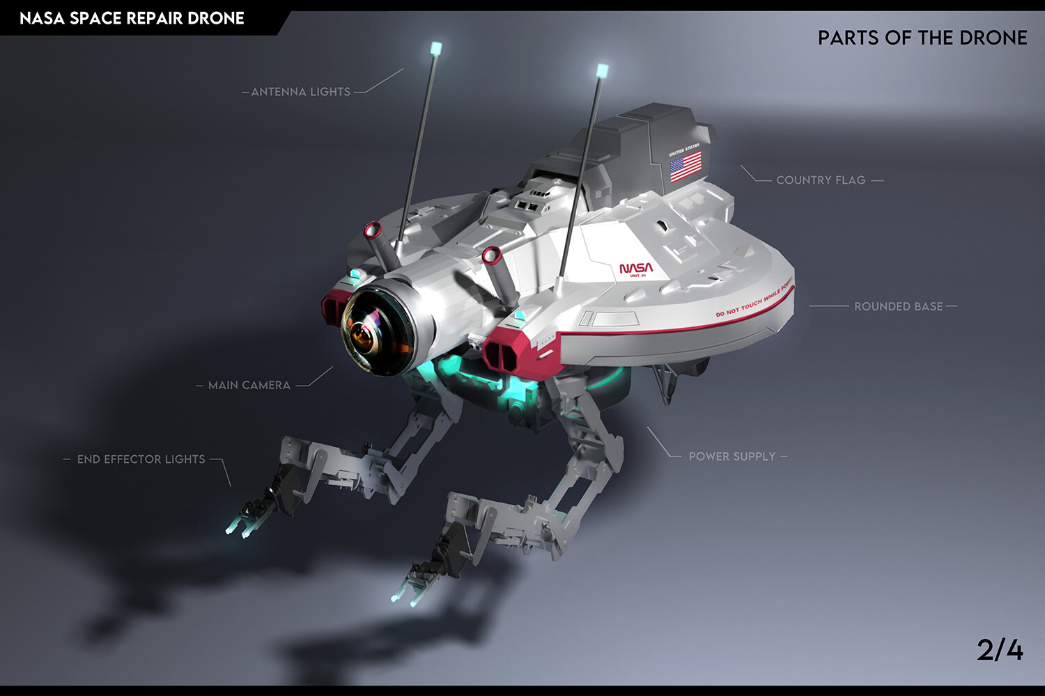 Mary Ashley Uy - Space Repair Drone Concept Art