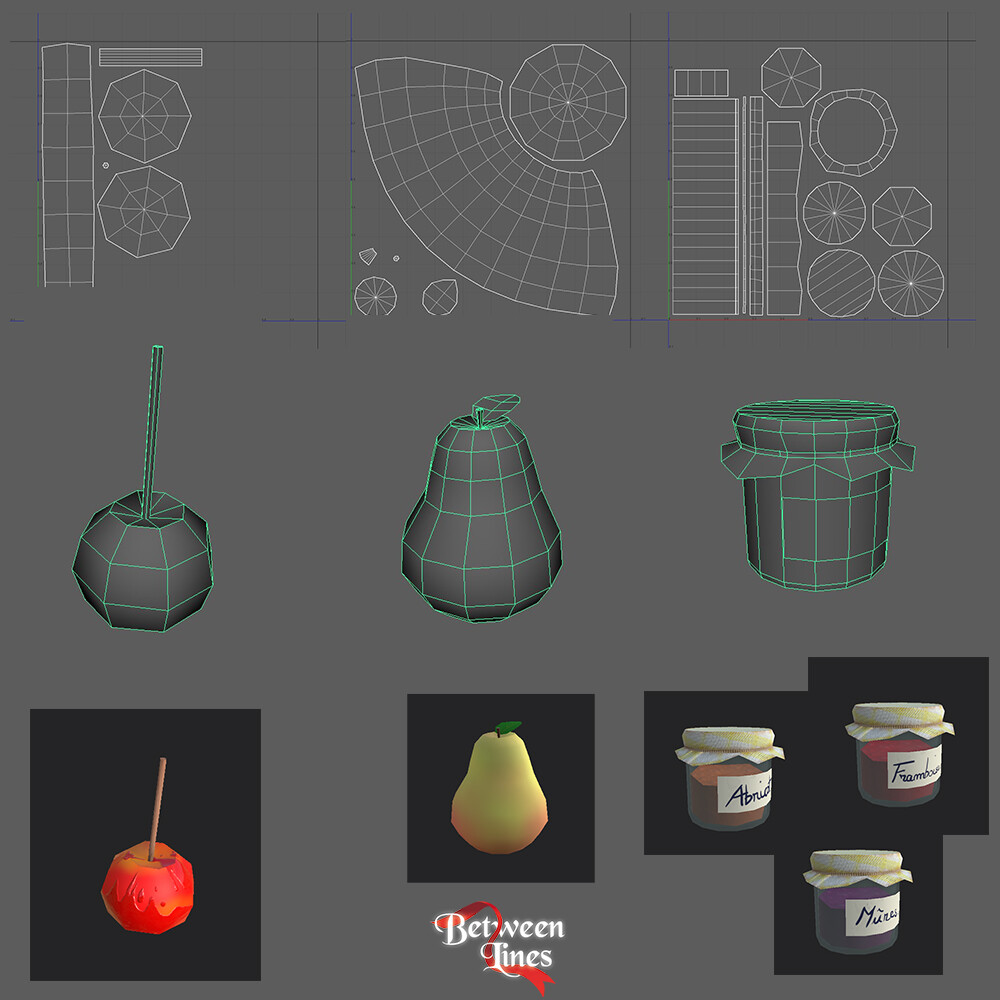 ArtStation - Between Lines, modélisation 3D, UVs, textures