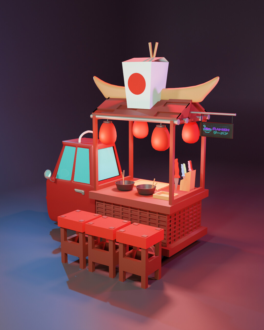 ArtStation - Ramen Car