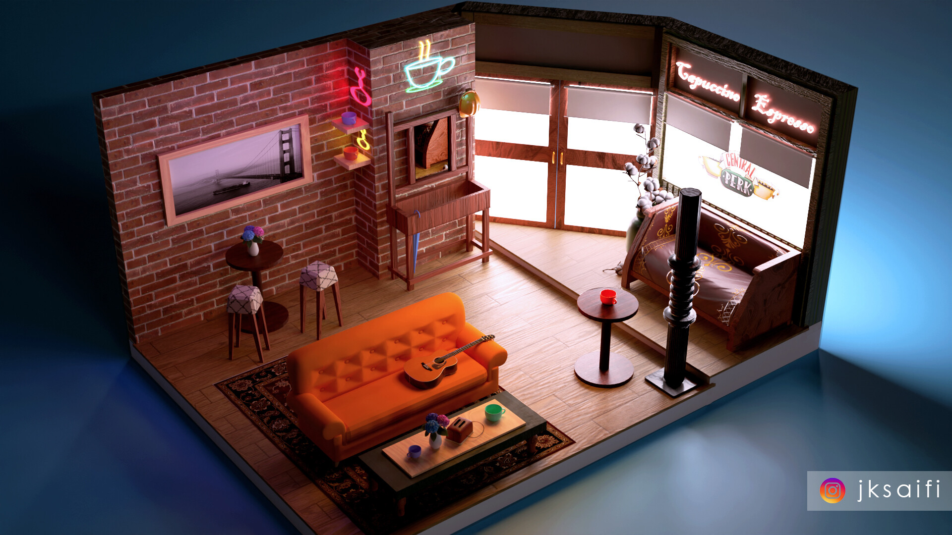 ArtStation - Blender Cafe Scene