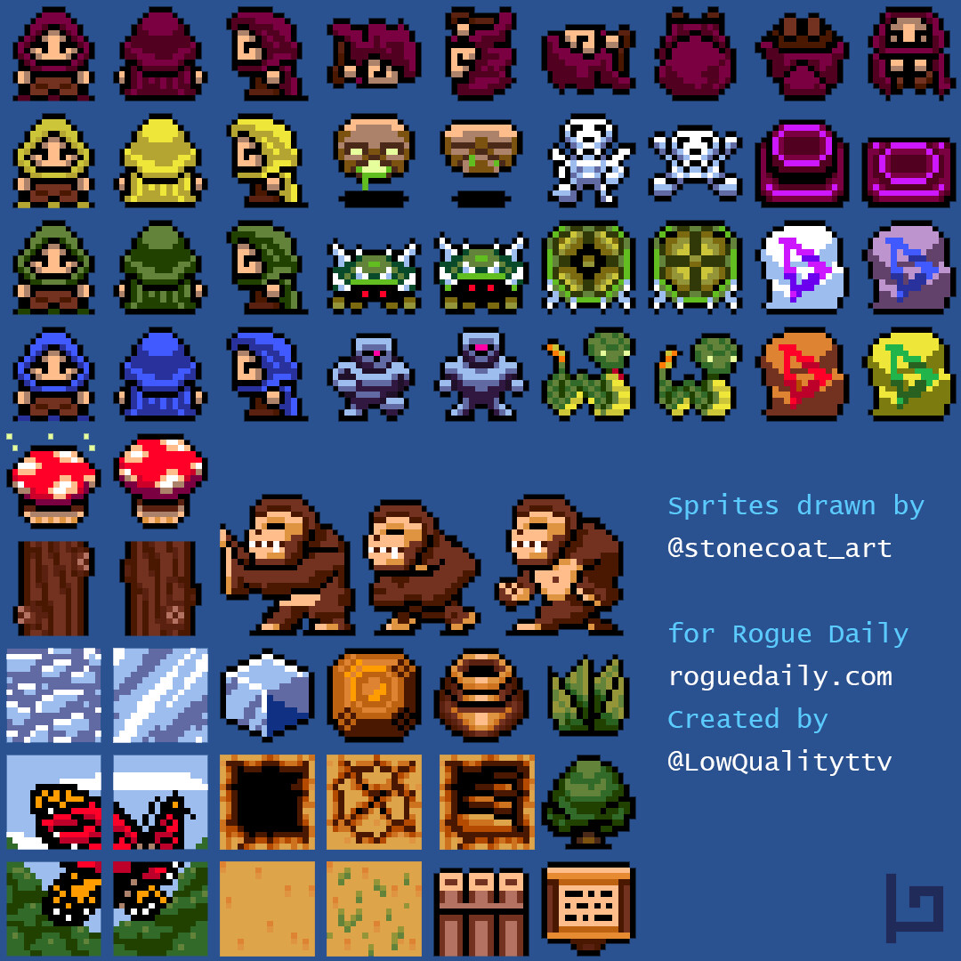 ArtStation - Rogue Daily: Sprites