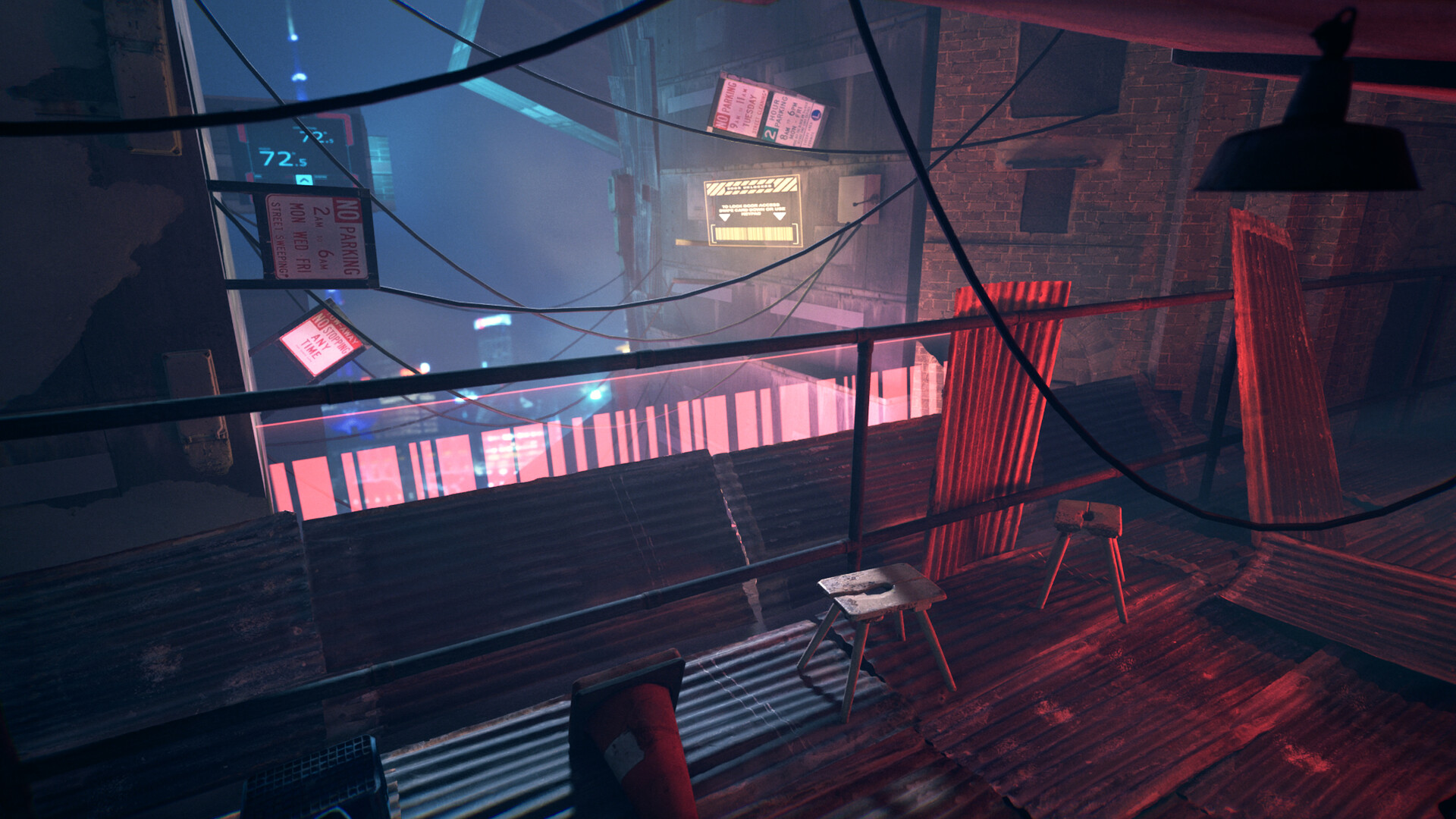 ArtStation - Cyberpunk Lighting Sketch w/ Megascans assets