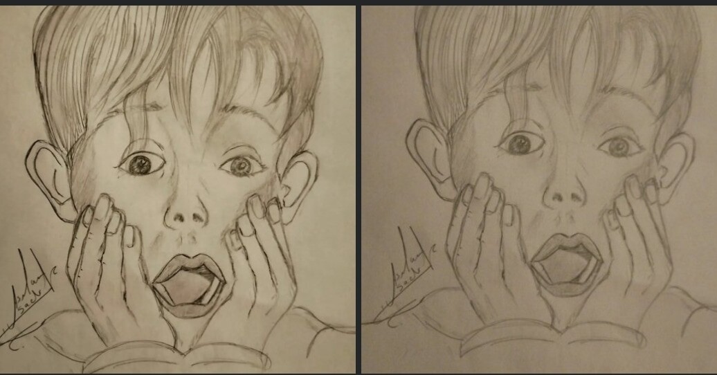 ArtStation - freehand drawing .. Home alone ️...