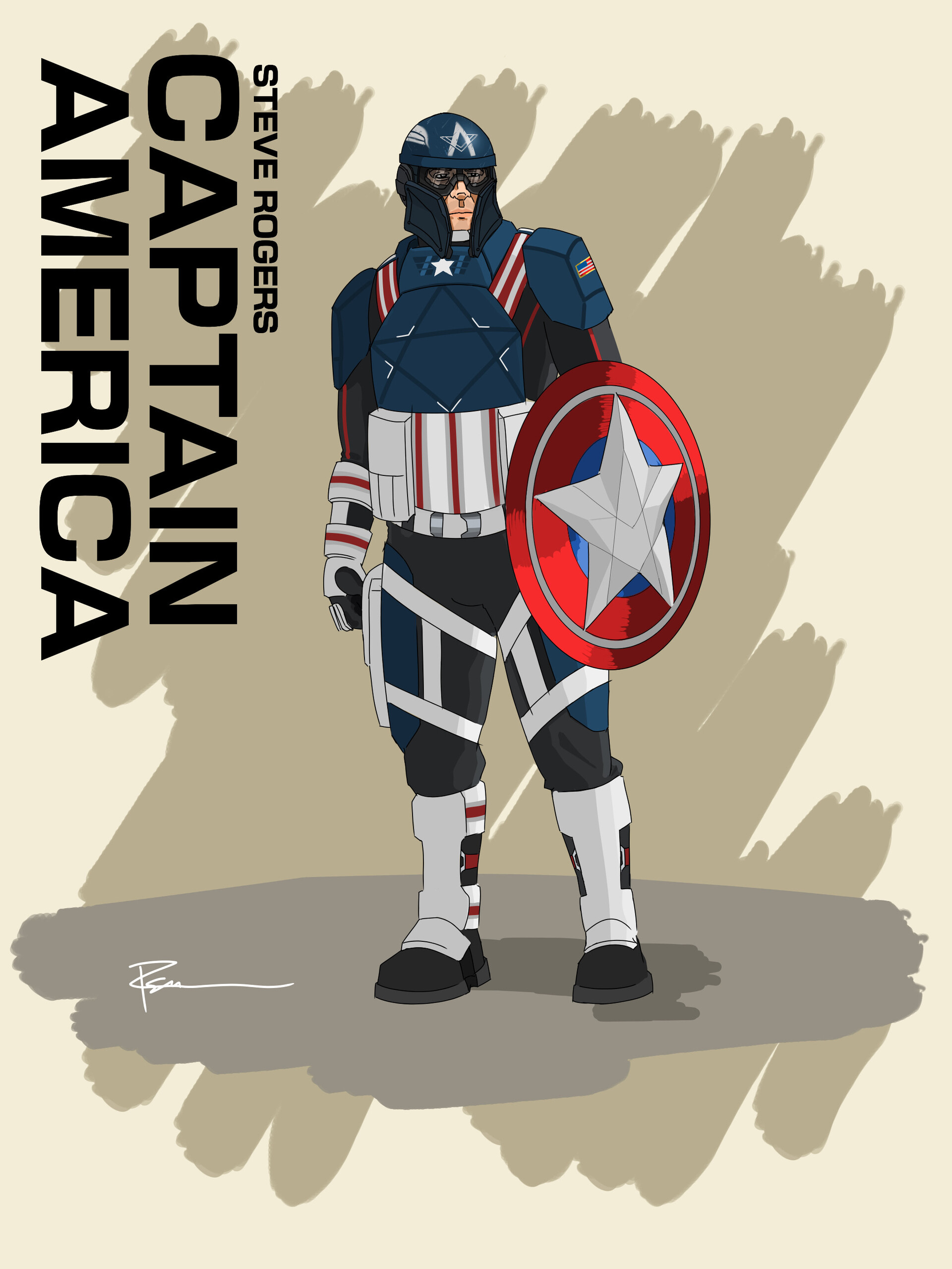ArtStation - REDVERSE CAPTAIN AMERICA