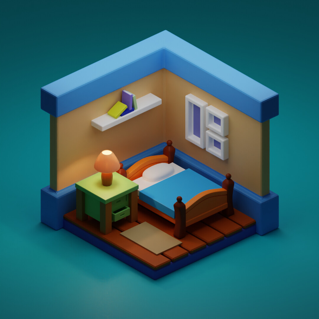 ArtStation - Isometric Room
