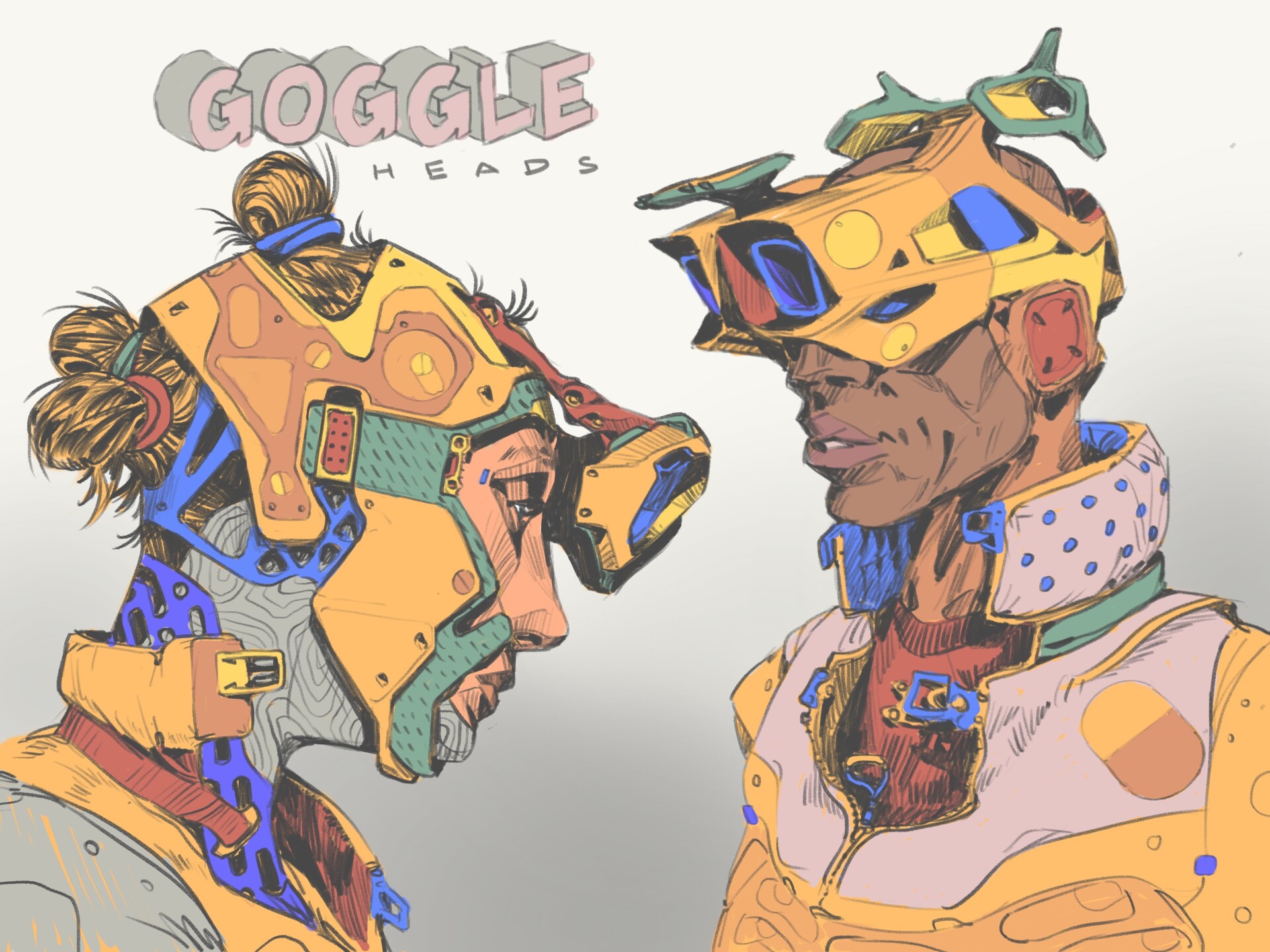 ArtStation - Goggle Heads