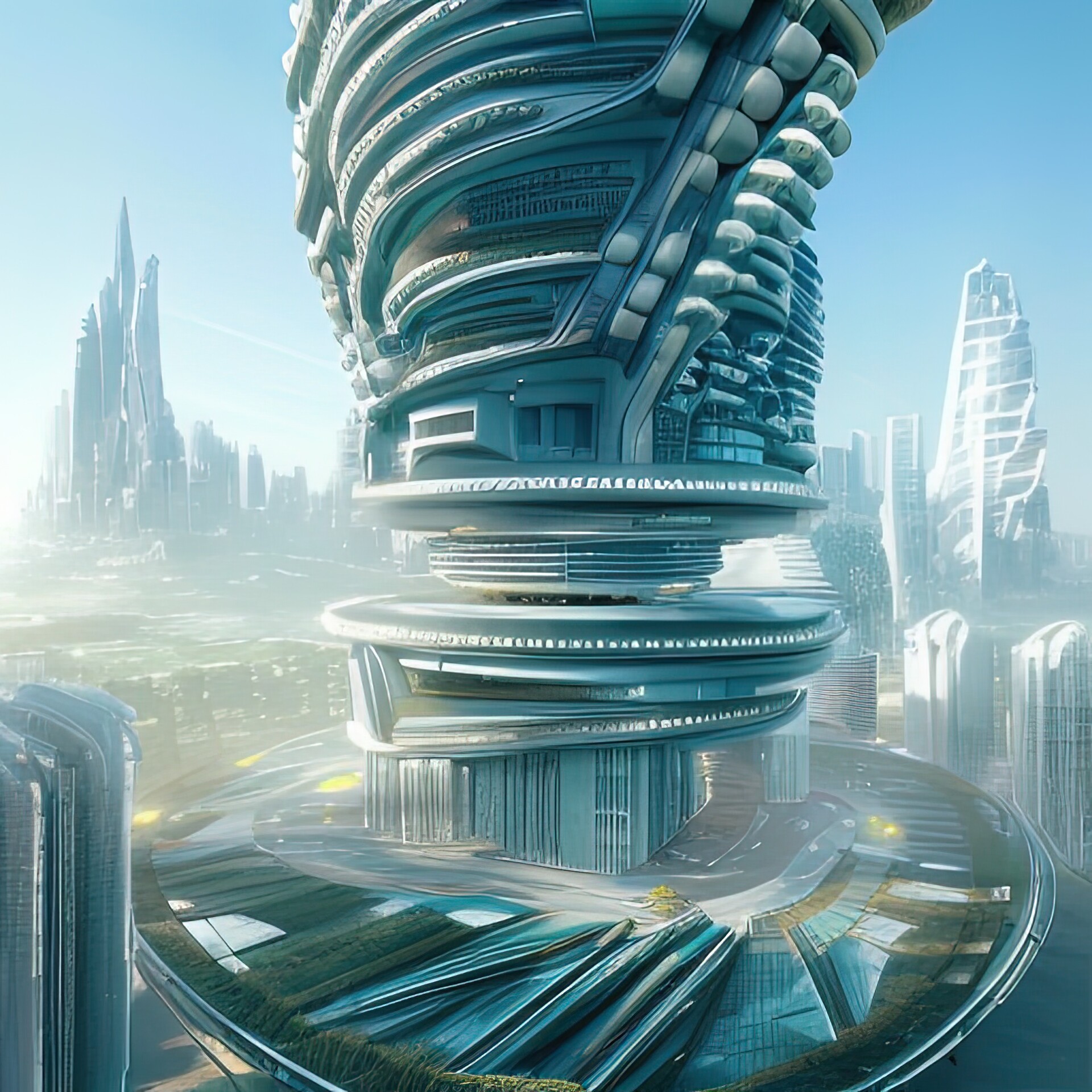 ArtStation - Futuristic city scenery - generative ai