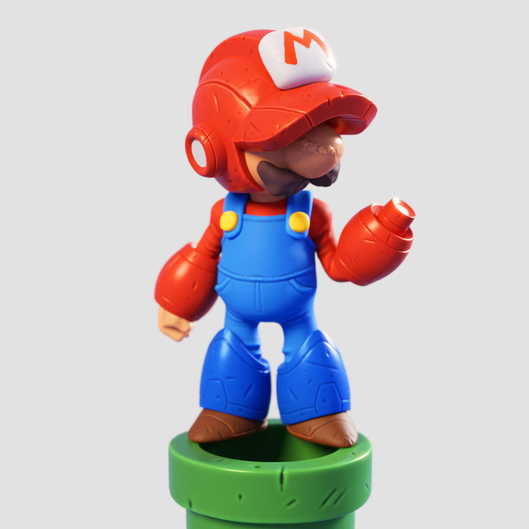 ArtStation - Cyber Mario