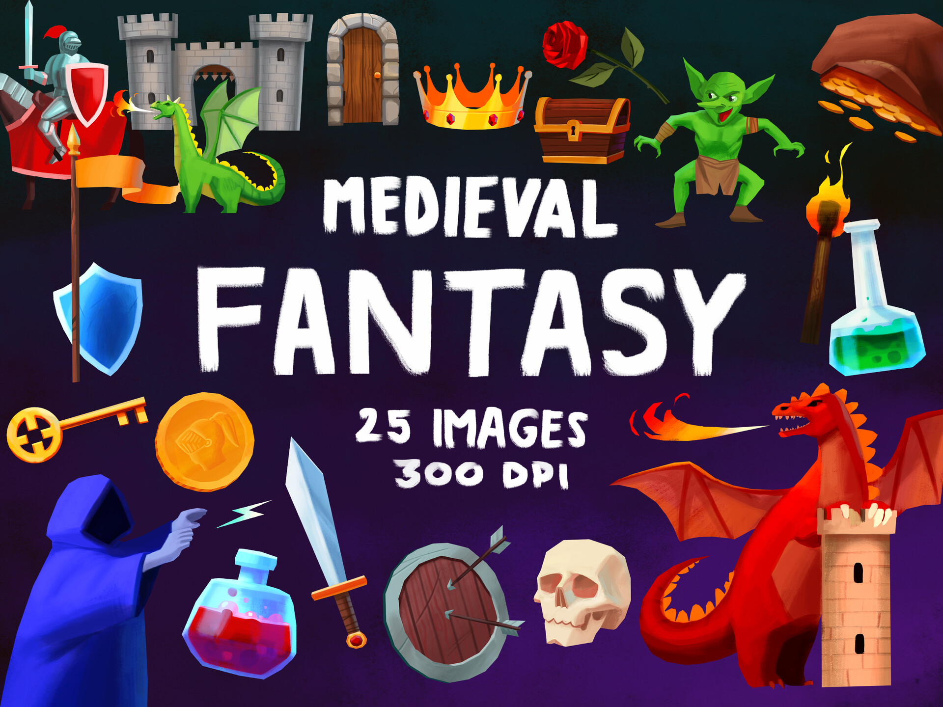 ArtStation - Medieval Fantasy Clip Art Project