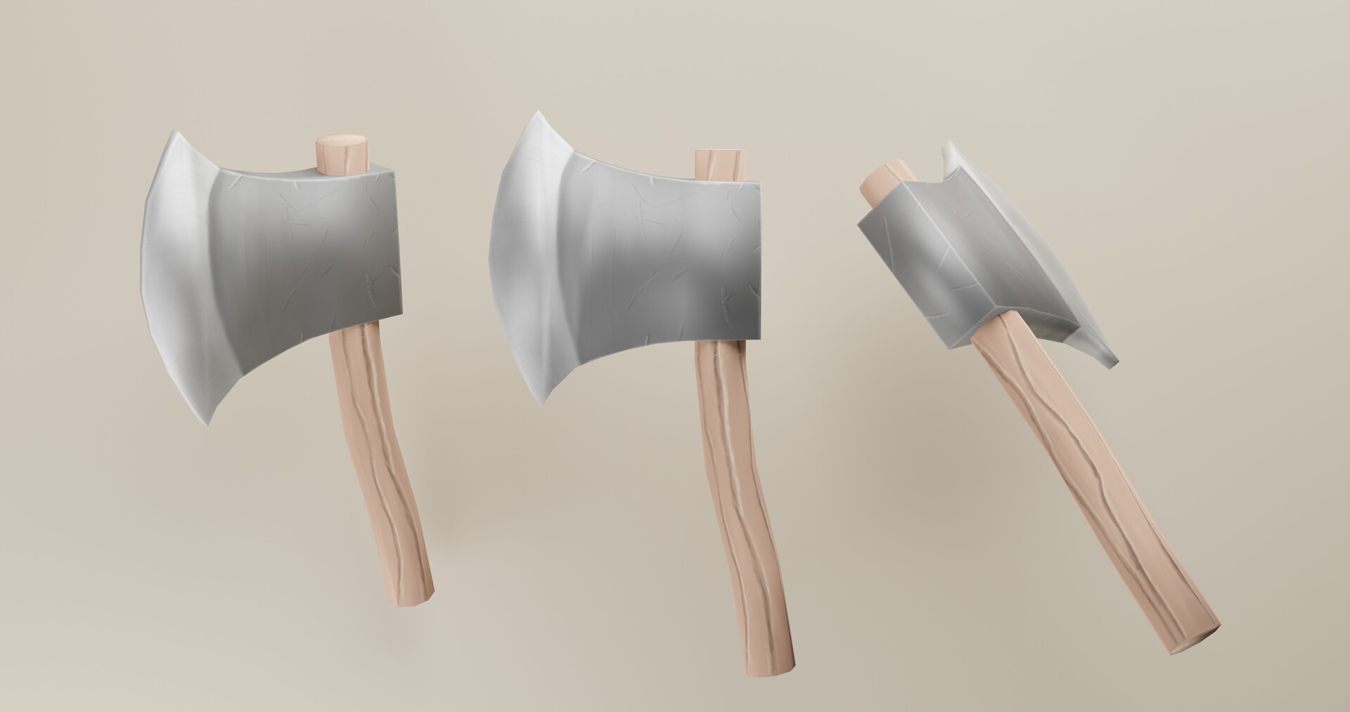 ArtStation - Wooden Axe - Low Poly