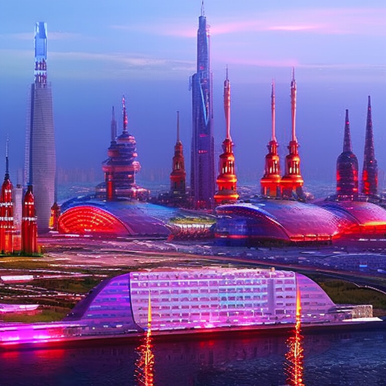 ArtStation - Futuristic city Moscow (Midjourney in stable diffusion)