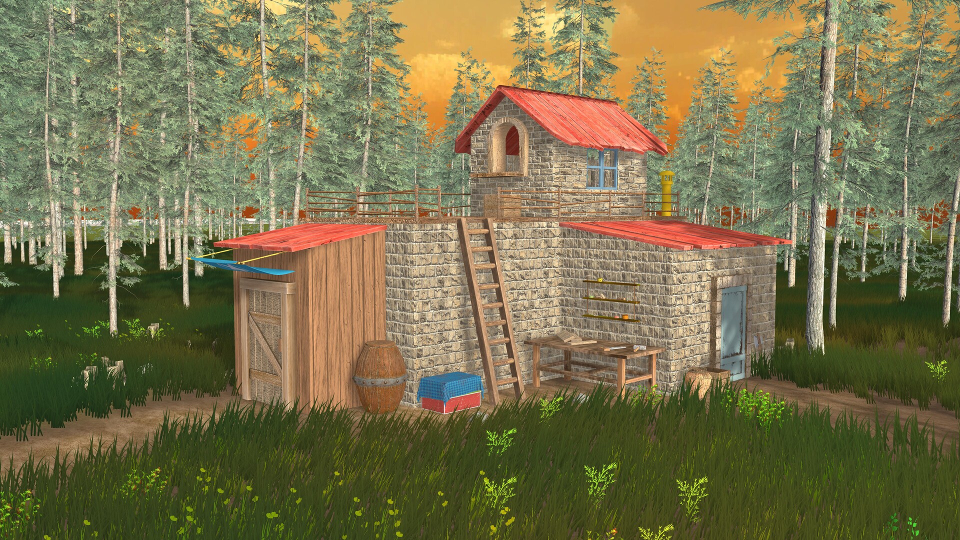 ArtStation - forest house