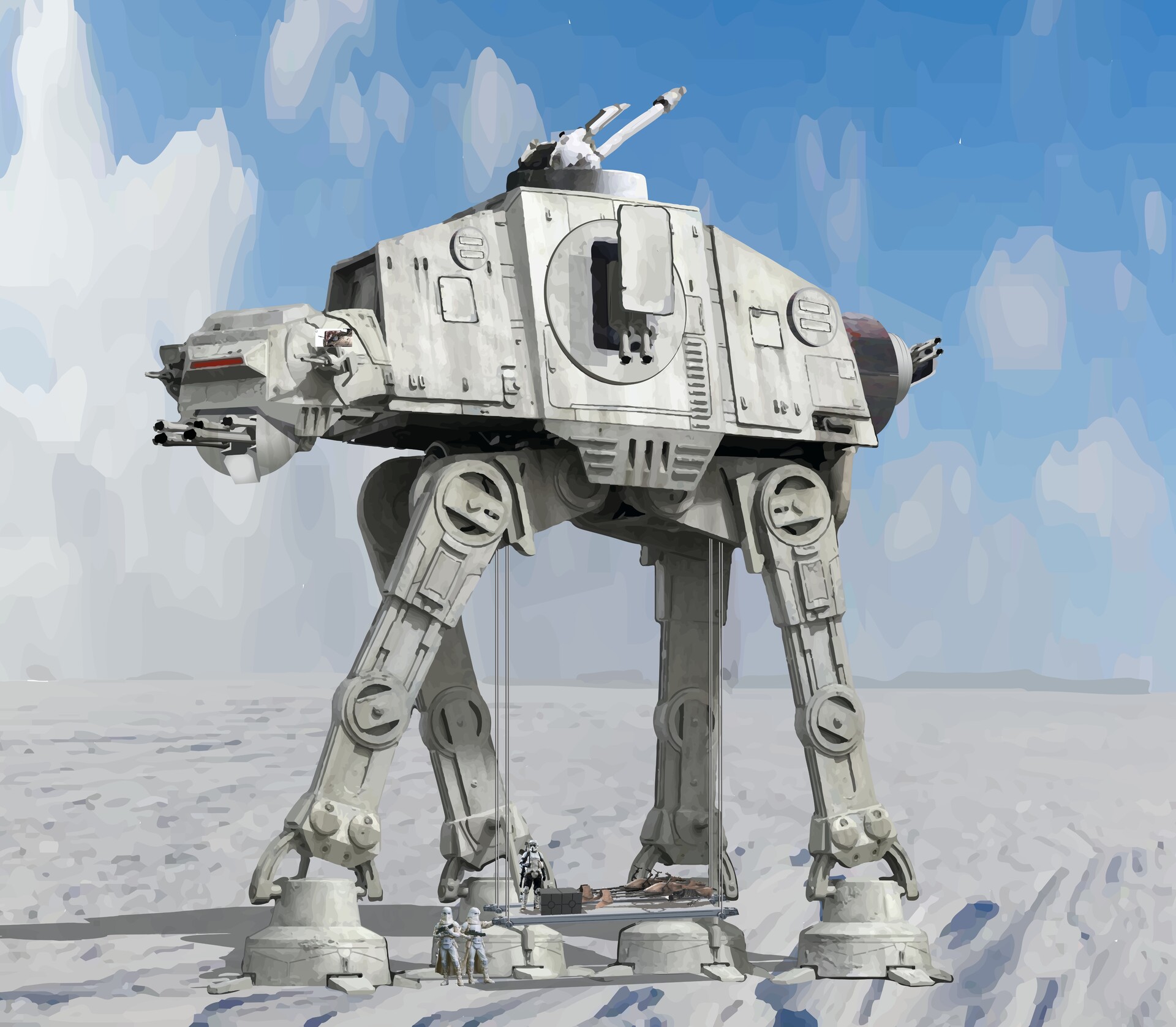 ArtStation - Star Wars Fan Art: AT-AT improved