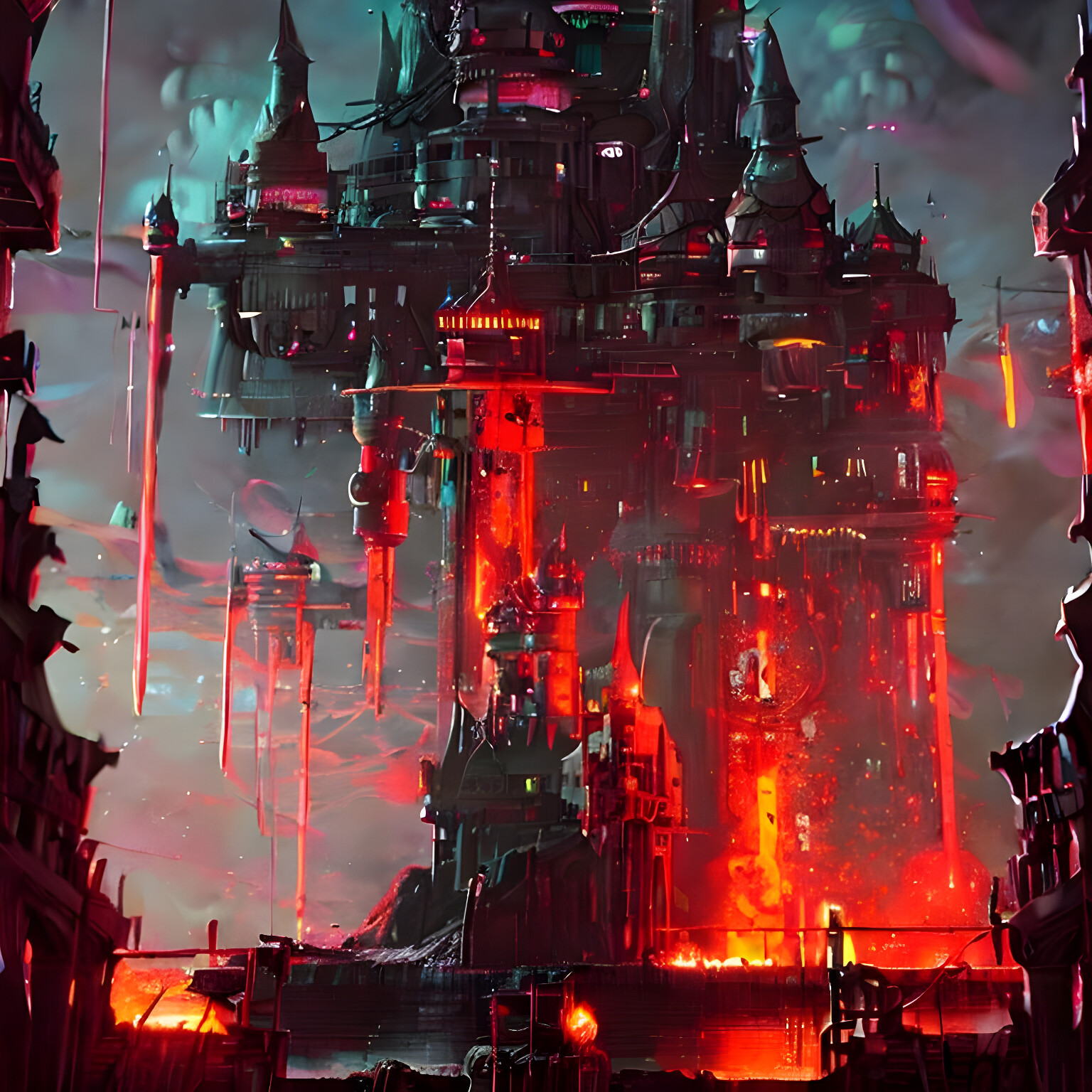 ArtStation - Cyberpunk Castle
