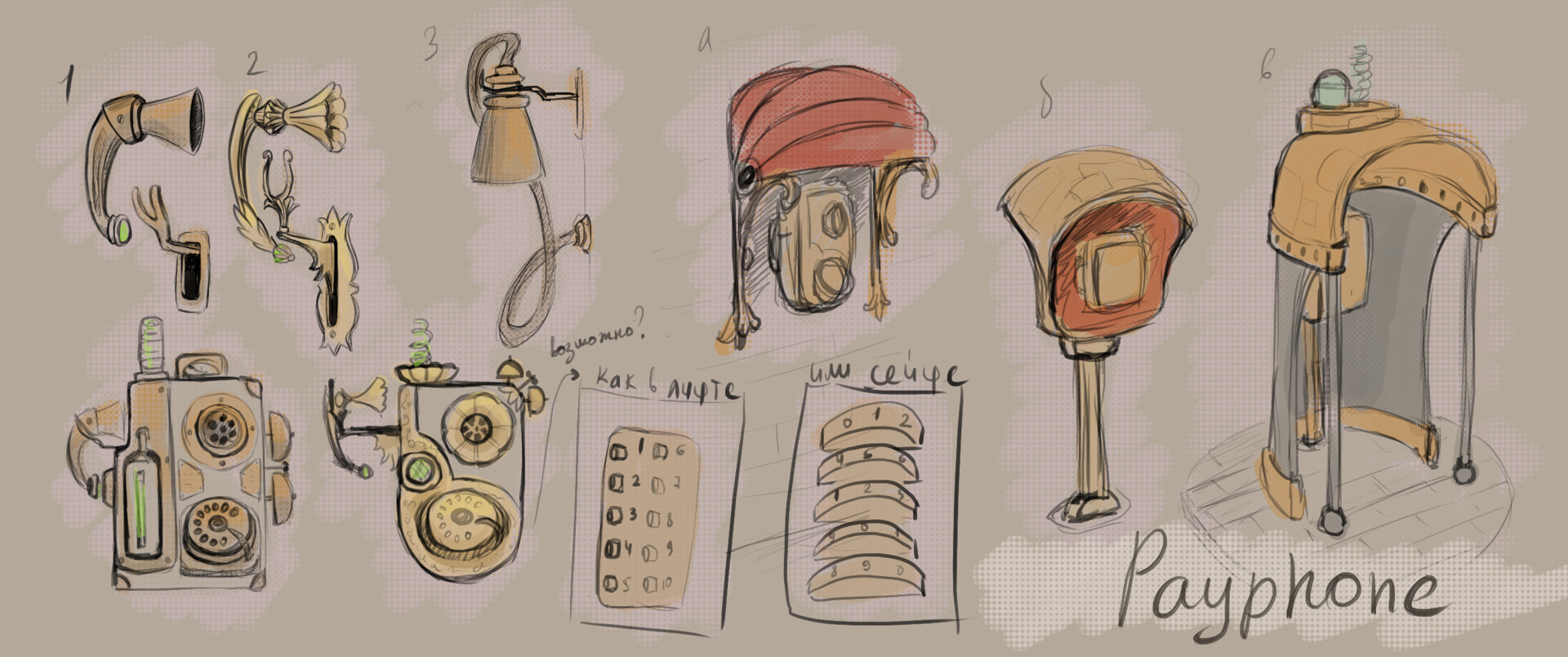 ArtStation - Payphone in steampunk style