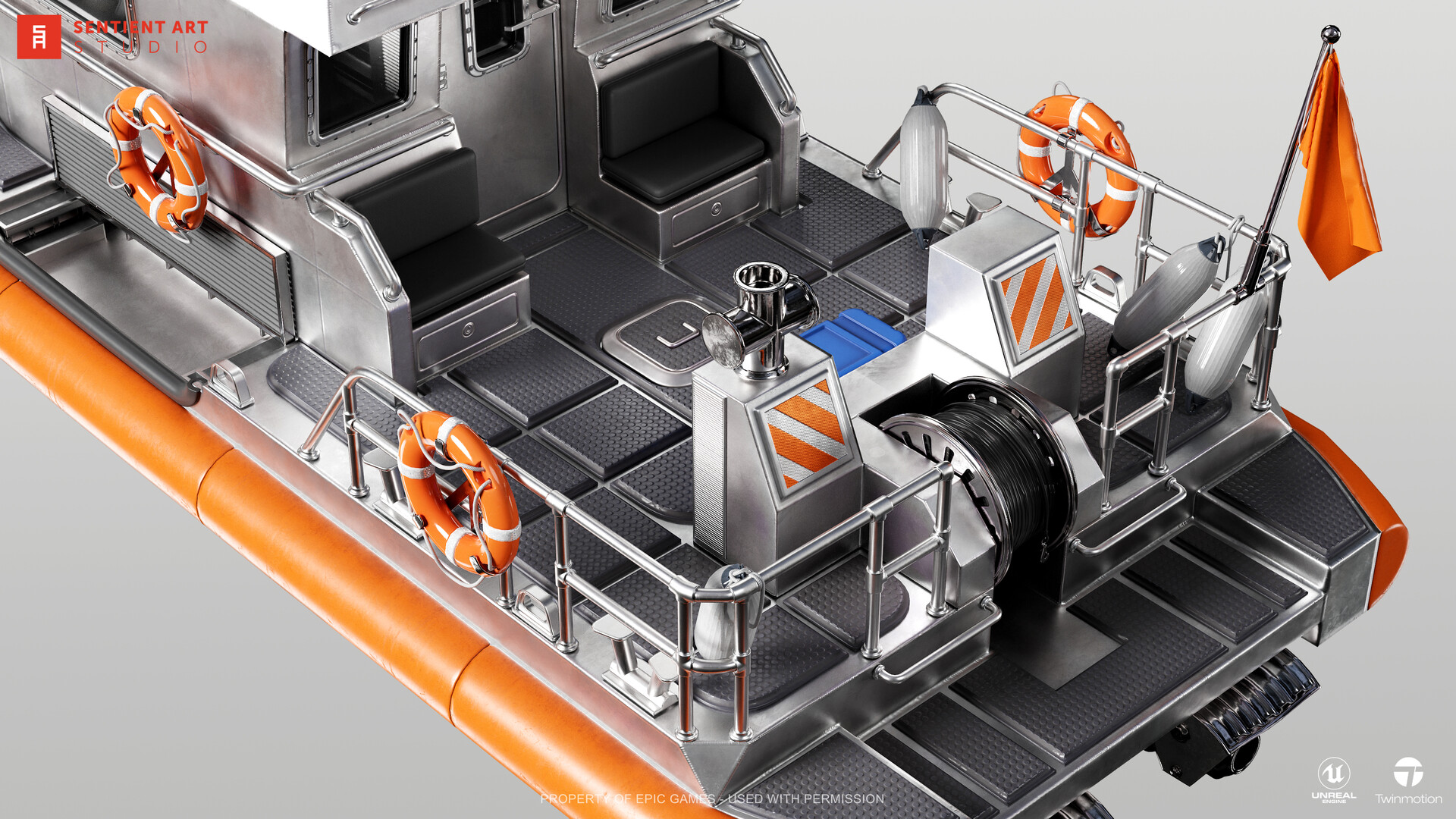 Sentient Art - Twinmotion - Coast Guard Boat