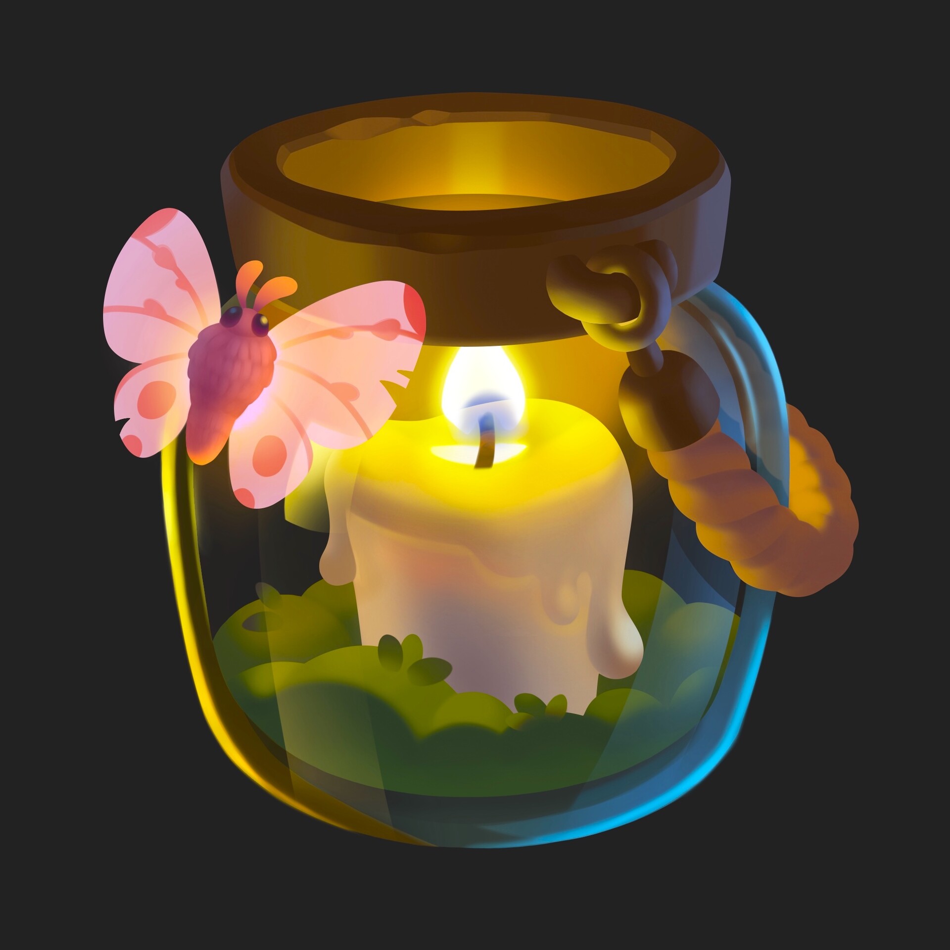 ArtStation - Jar with candle prop design