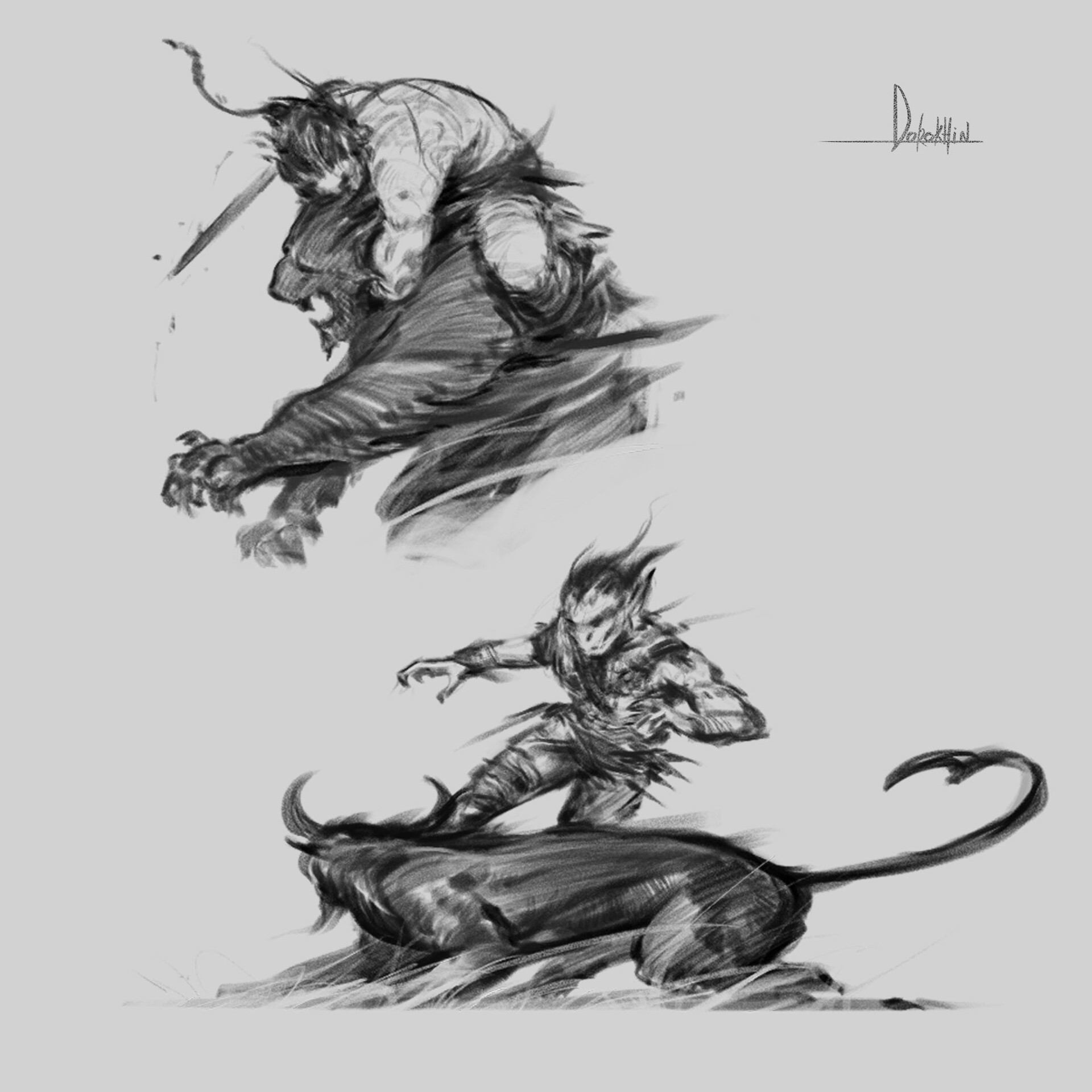 ArtStation - Orcs sketches_study