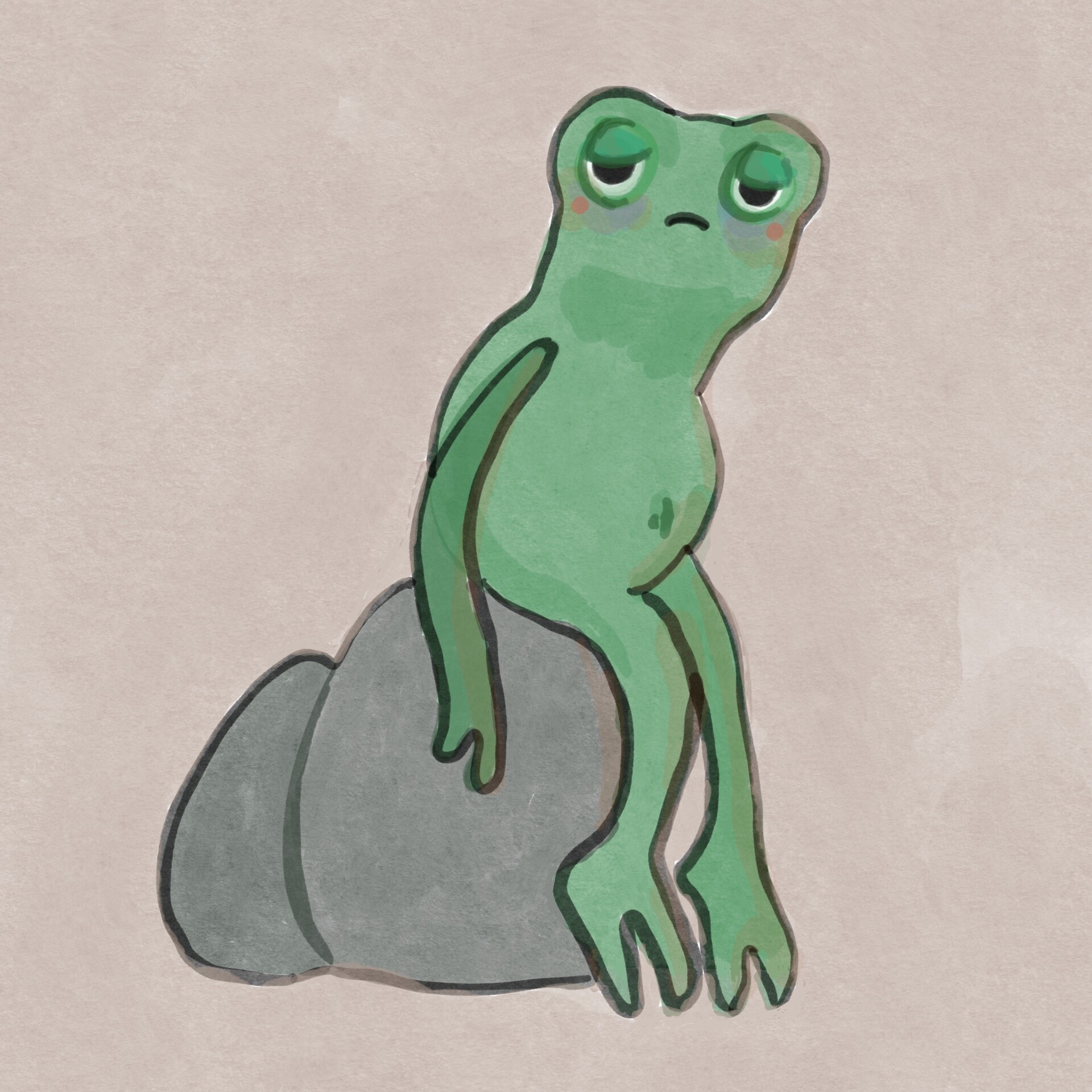 ArtStation - Sad froggie