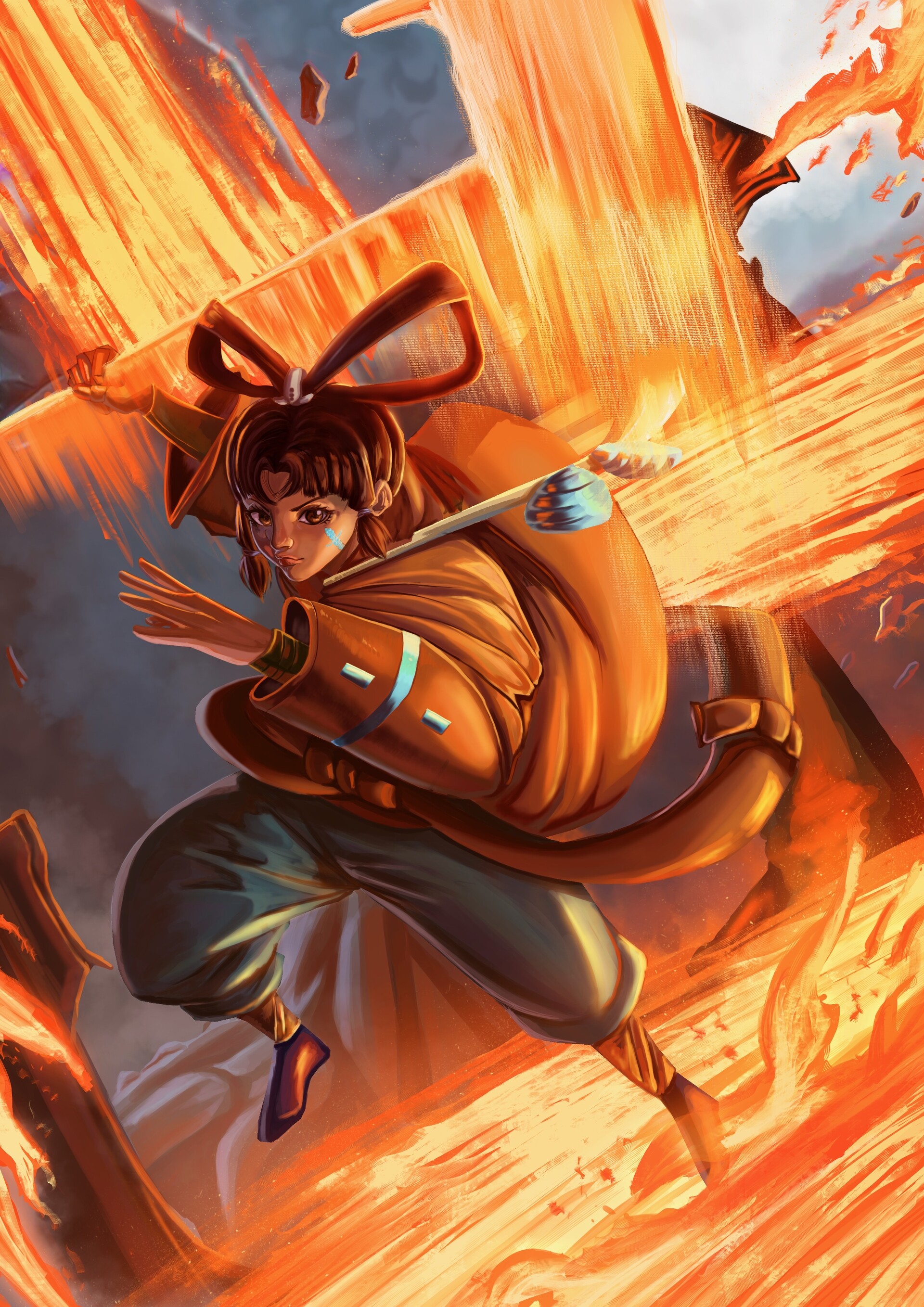 ArtStation - Flame Girl