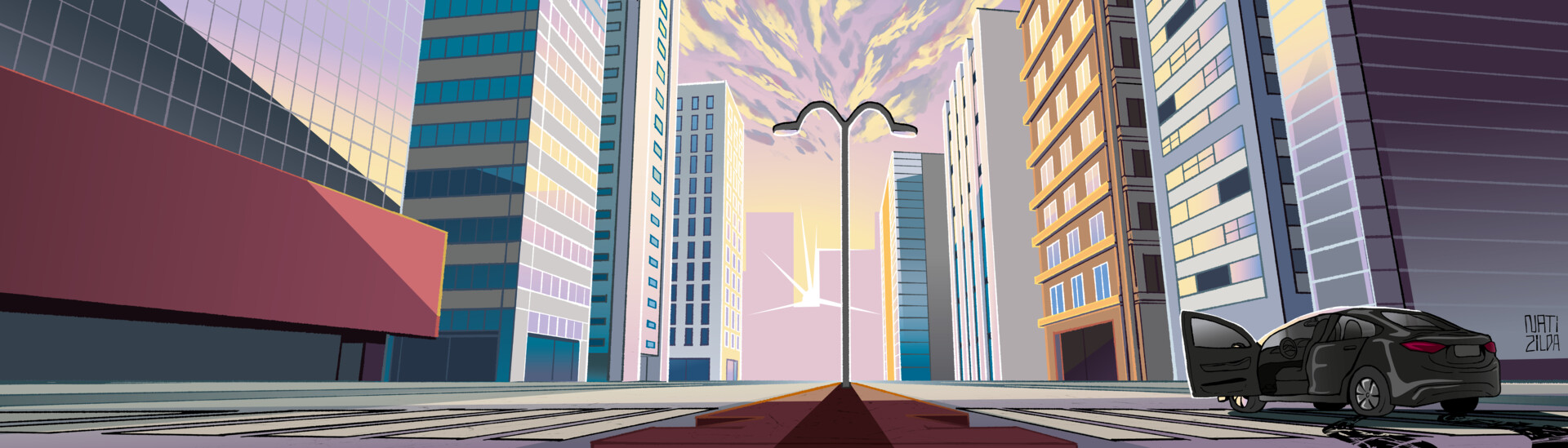 comic city landscape