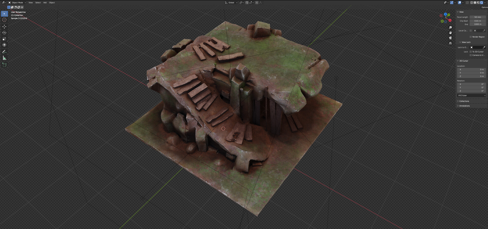 ArtStation - Back Road location Low-poly GameReady model UE5