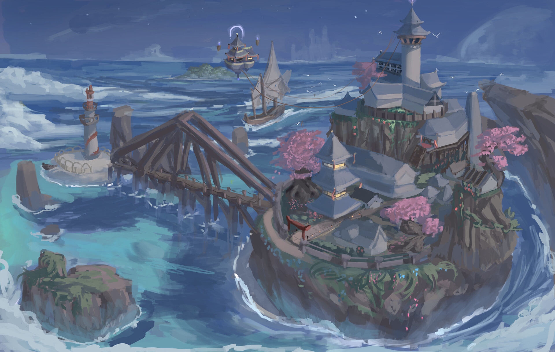 ArtStation - island town