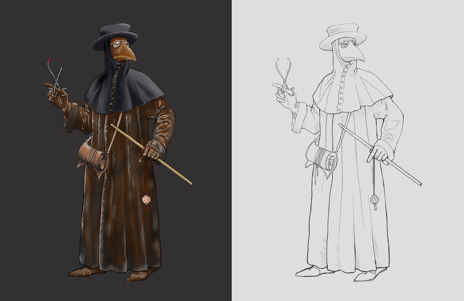 Wessex Archaeology - Medieval and Tudor people - character illustrations