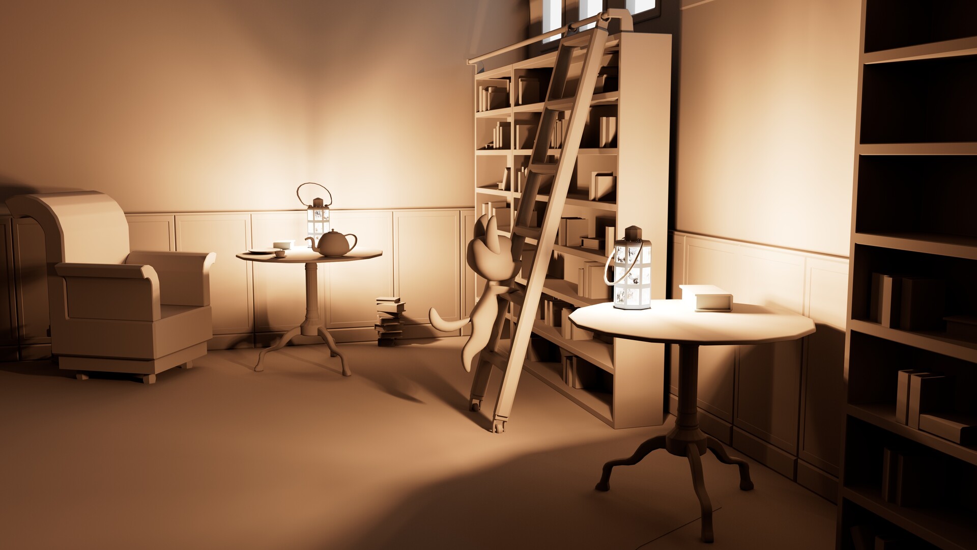 Lisa - 3D Diorama - Scene "Witch Library"