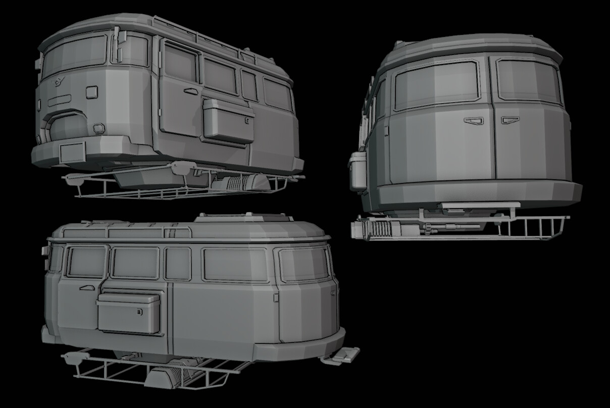 ArtStation - I started working on modeling a composite unusual car. The ...