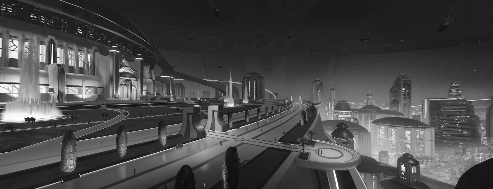 Atlantis Black And White