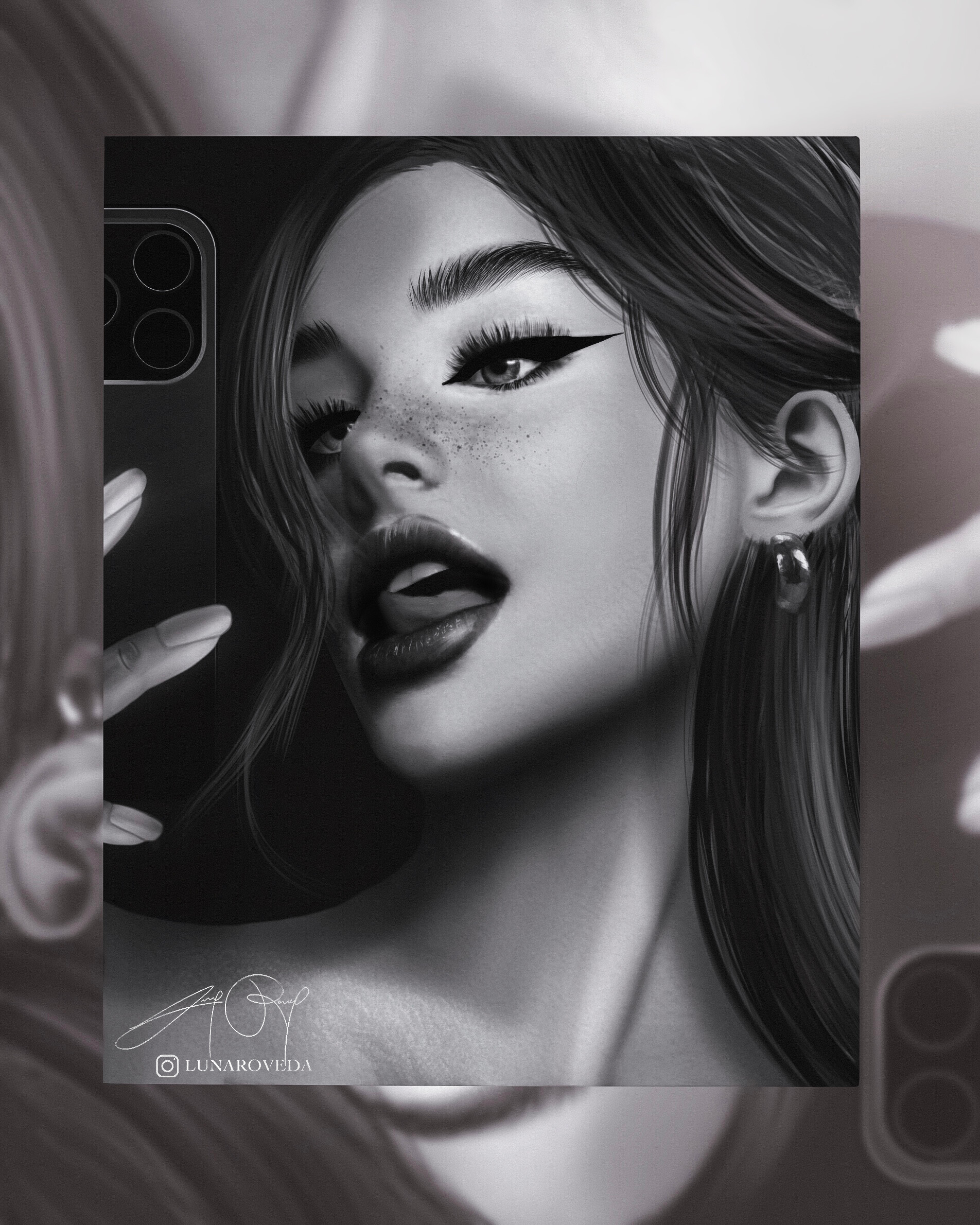 ArtStation - But First, Selfie (Digital Drawing)