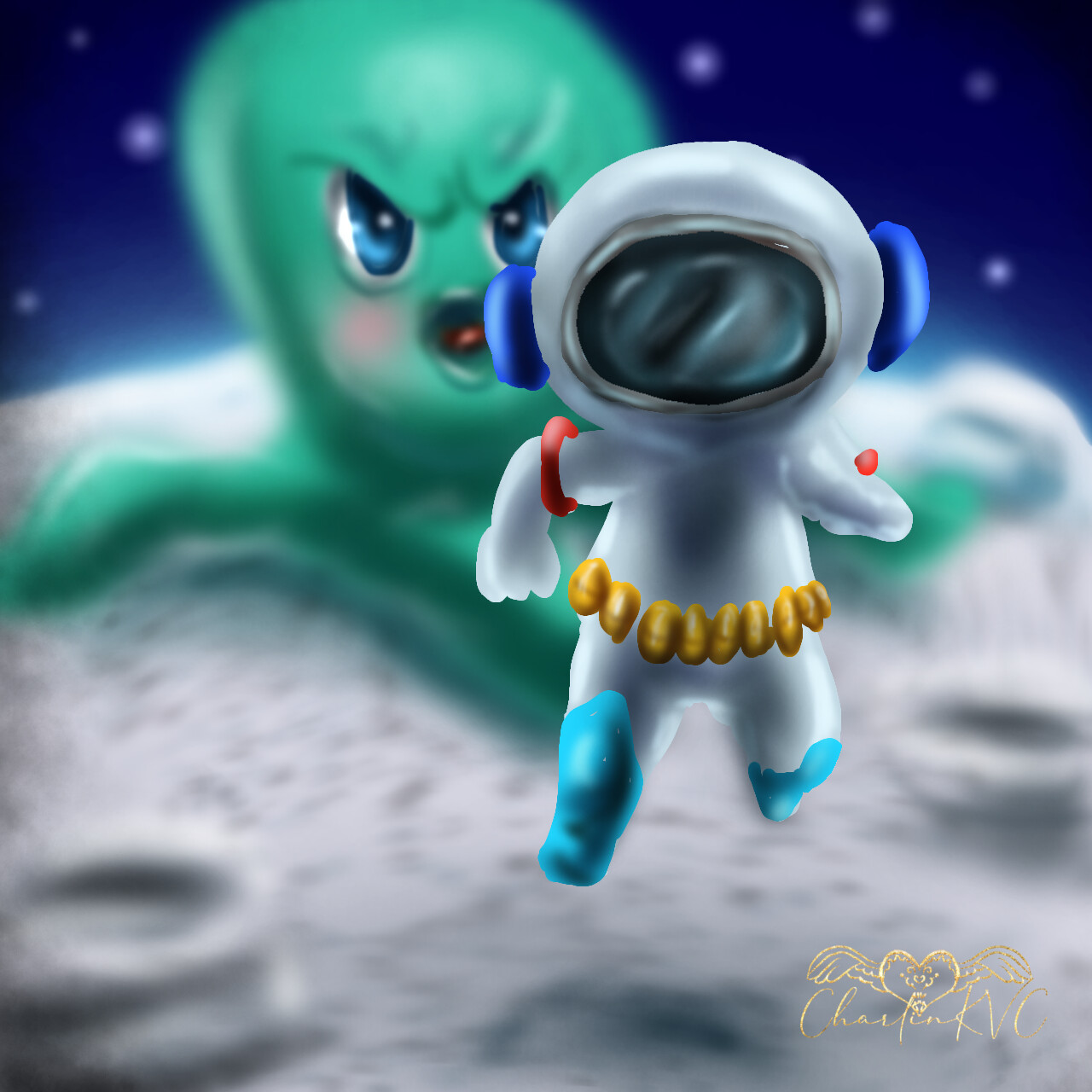 ArtStation - Alone on the moon.